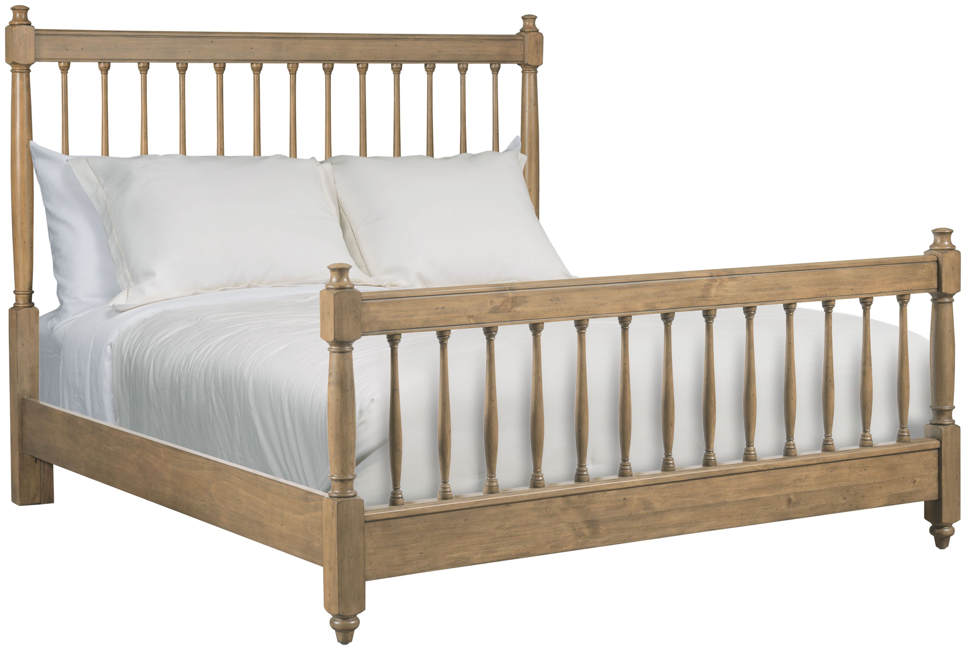 Arbor Oatmeal King Spindle Low Profile Bed from Kincaid Furniture ...
