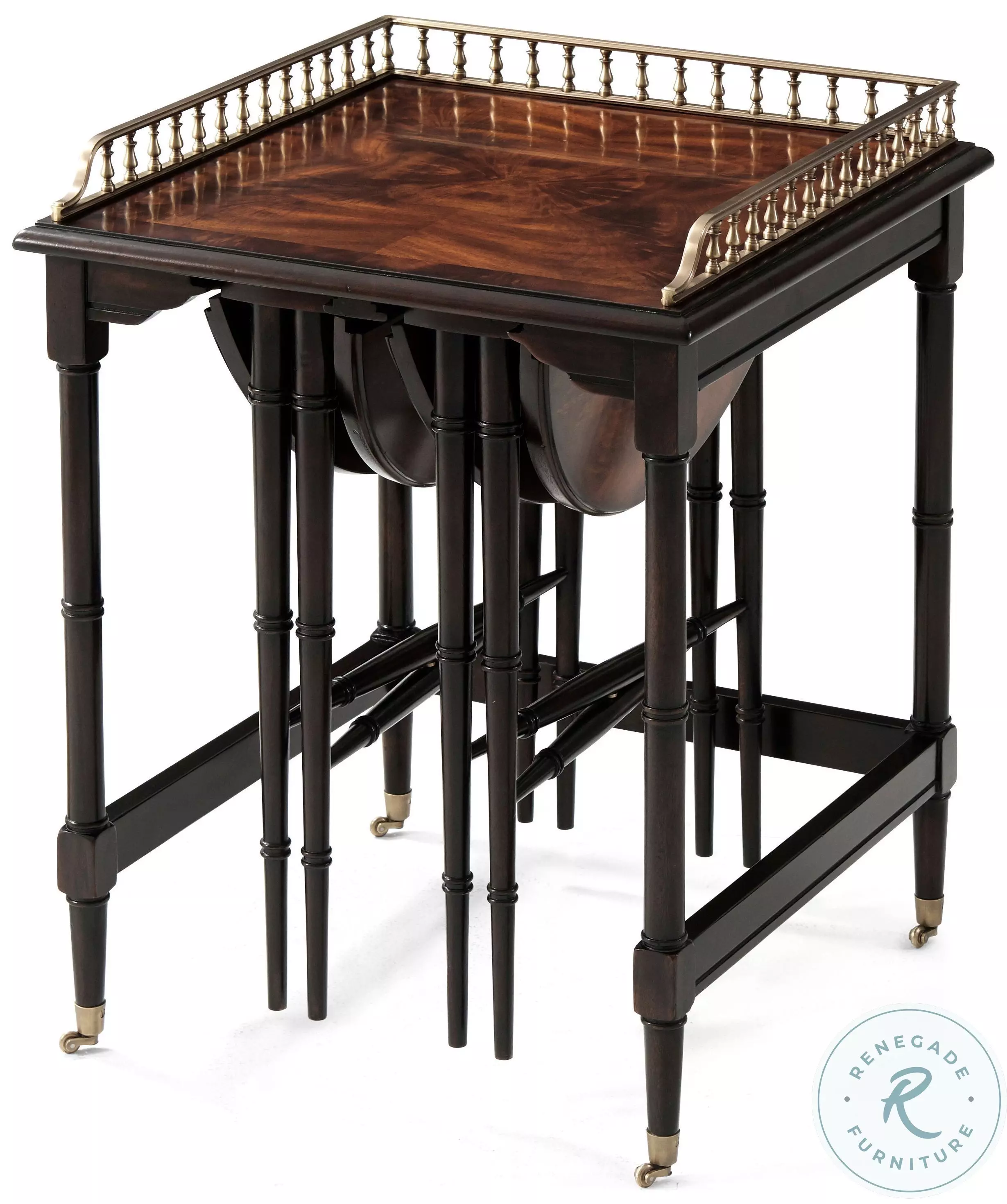 Ingenious Camden Walnut 20" Square Nesting Table From Theodore ...