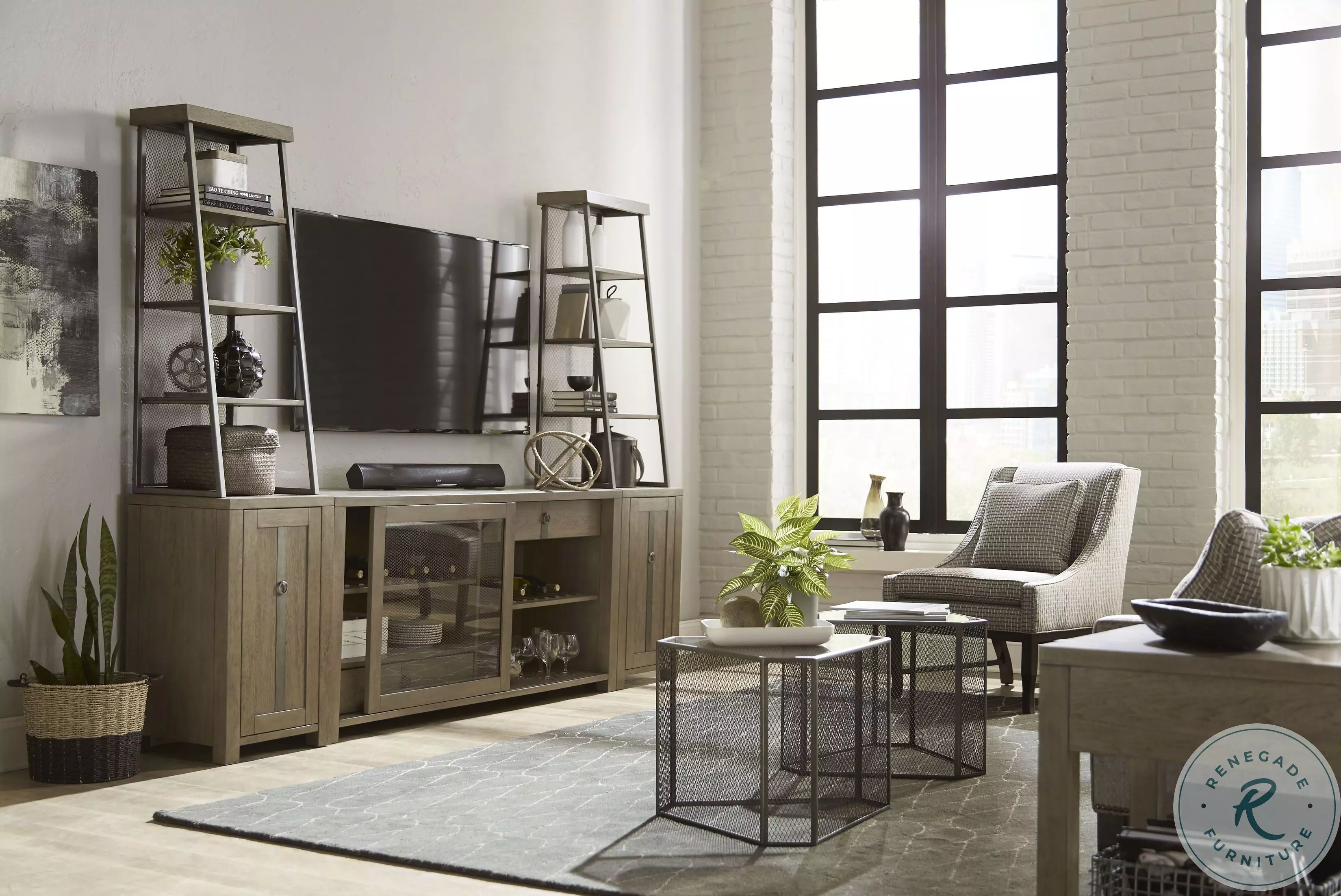 Maya Light Stain Entertainment Center From Hammary | Coleman Furniture