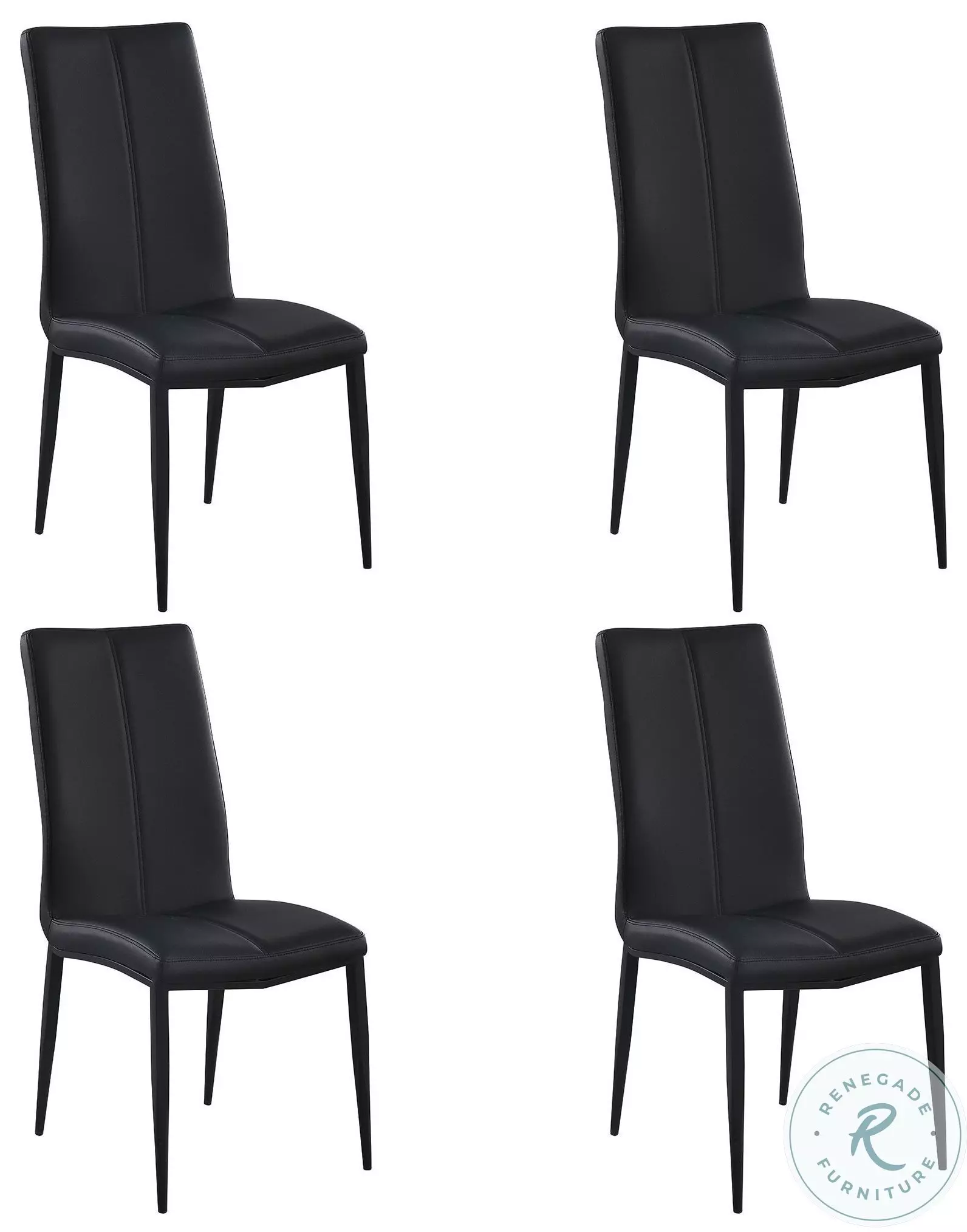 Alexandra Black Side Chair Set of 4 From Chintaly Imports | Coleman ...