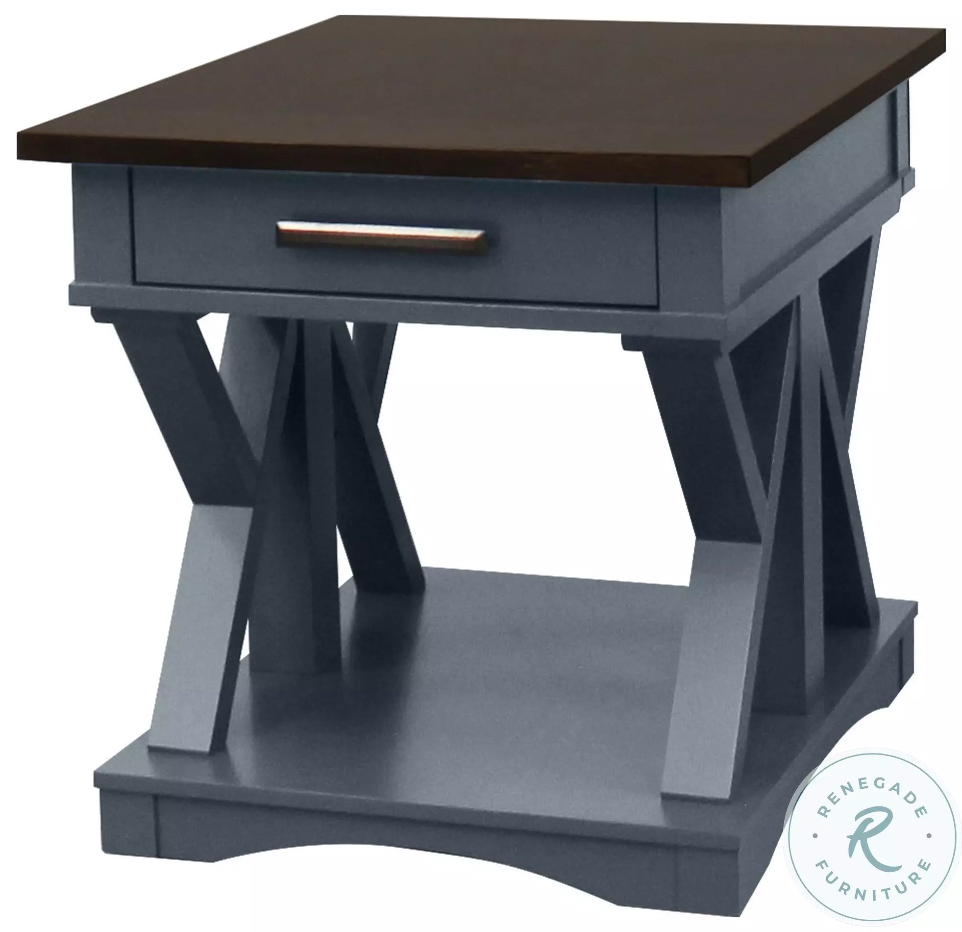 Nantucket Denim End Table From Golden Crest Home | Coleman Furniture