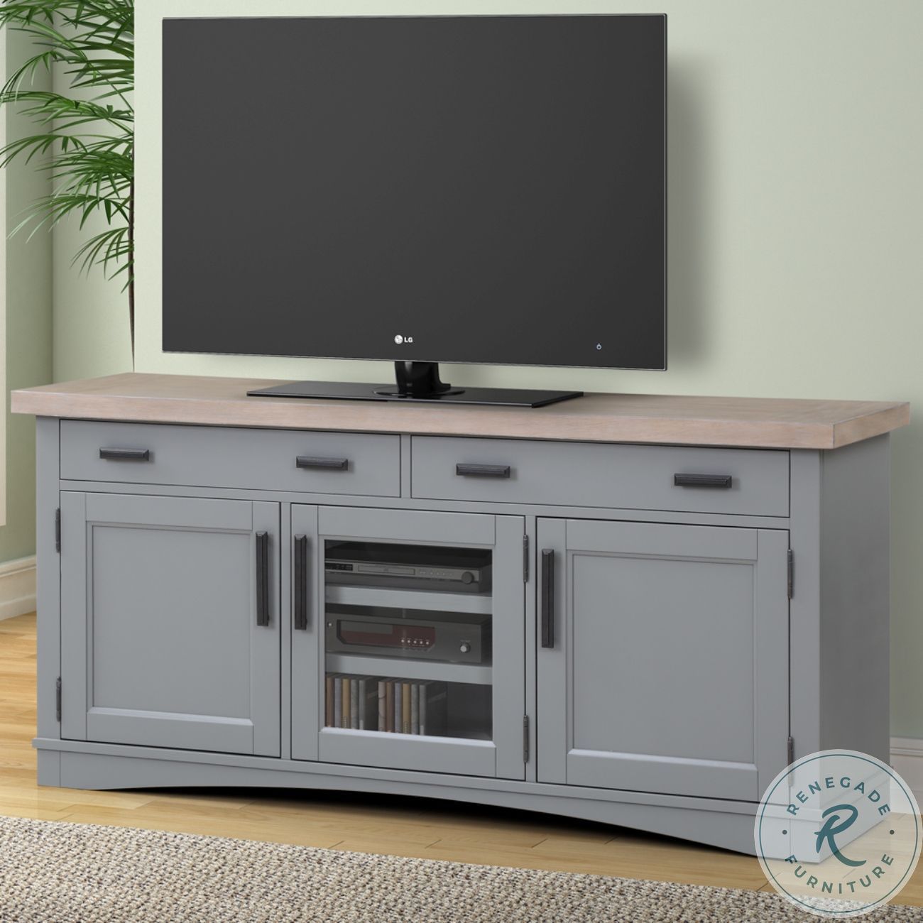 Americana Modern Dove 63" TV Console from Parker House | Coleman Furniture