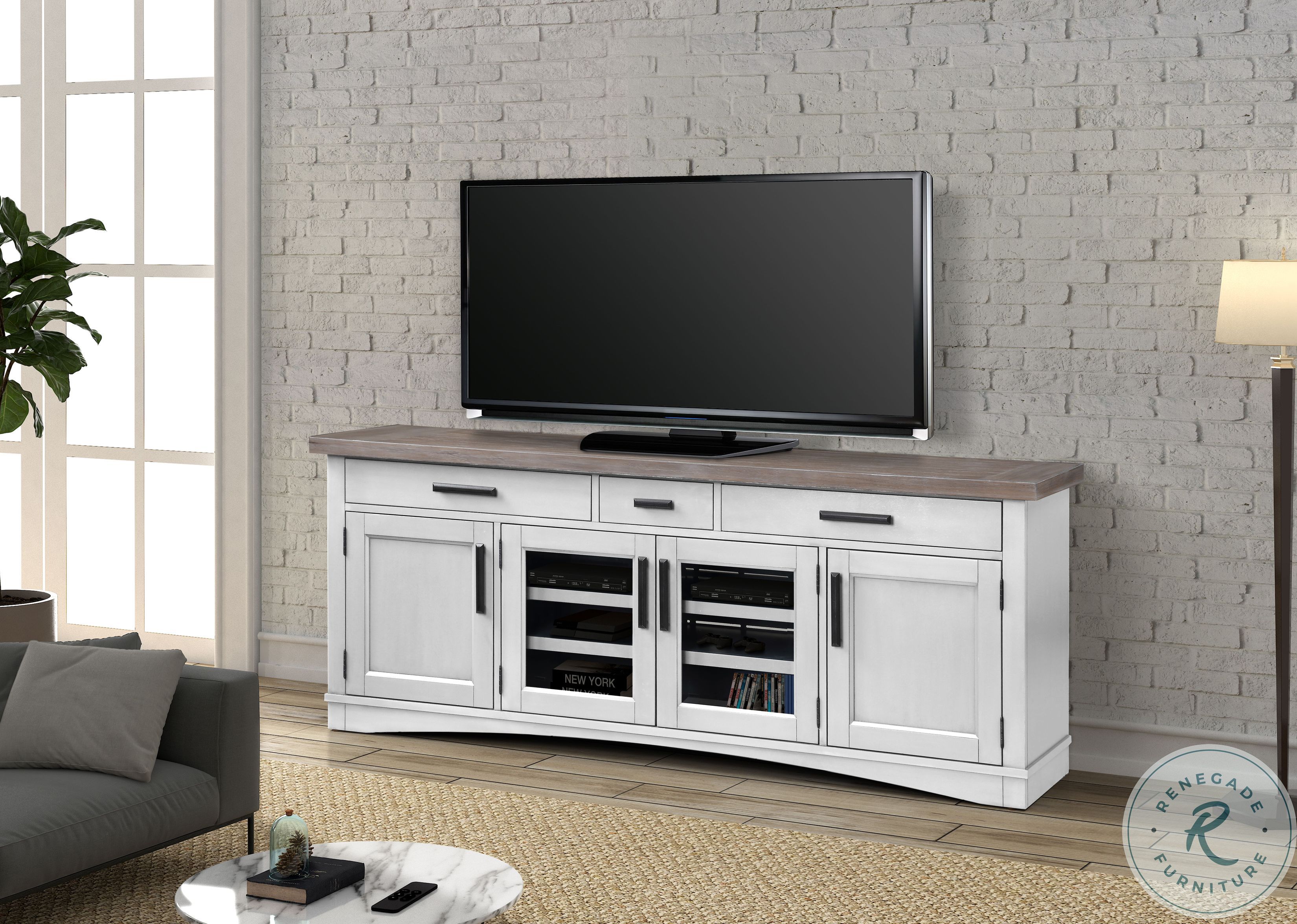Americana Modern Cotton 76" TV Console from Parker House | Coleman ...