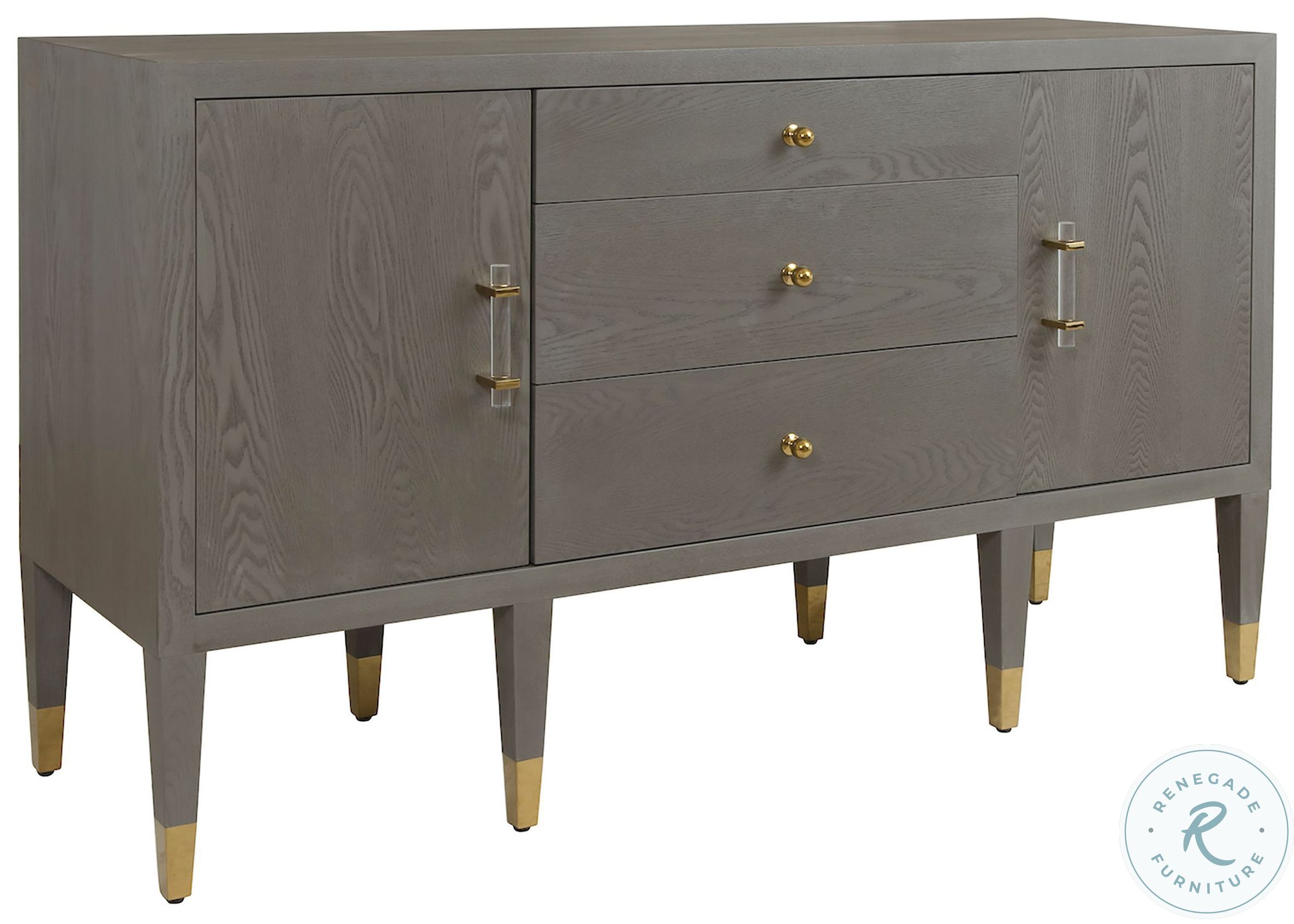Amherst Smoke Gray Oak Buffet From Worlds Away | Coleman Furniture