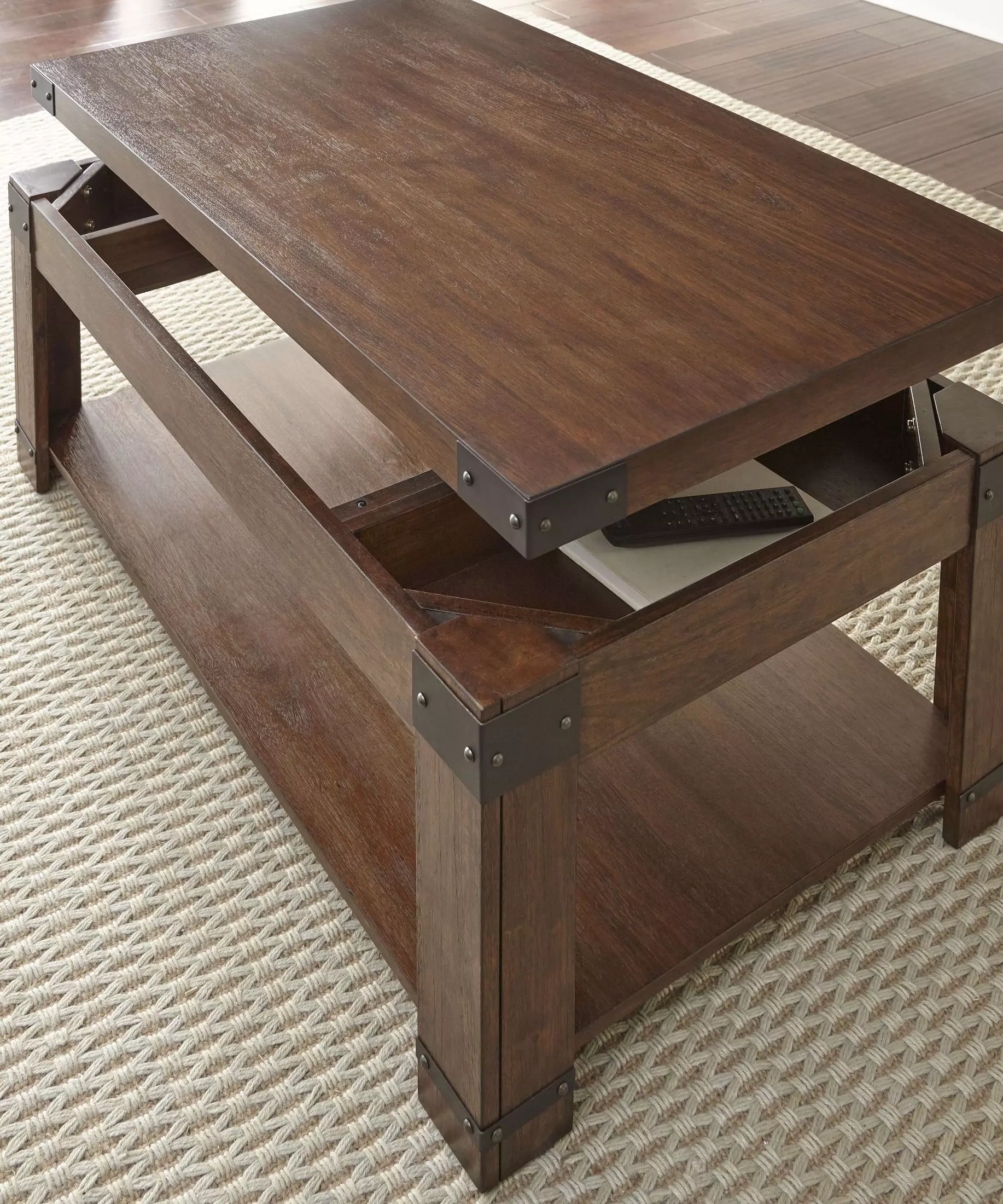 Arusha Medium Cherry Lift Top Castered Cocktail Table from Steve Silver ...