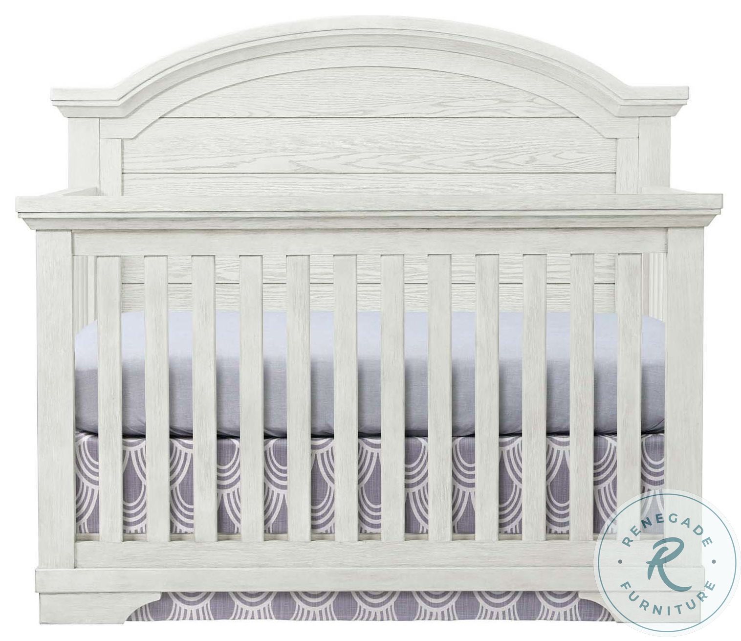 Foundry White Dove Arch Top Convertible Standard Crib From Westwood Baby | Coleman Furniture