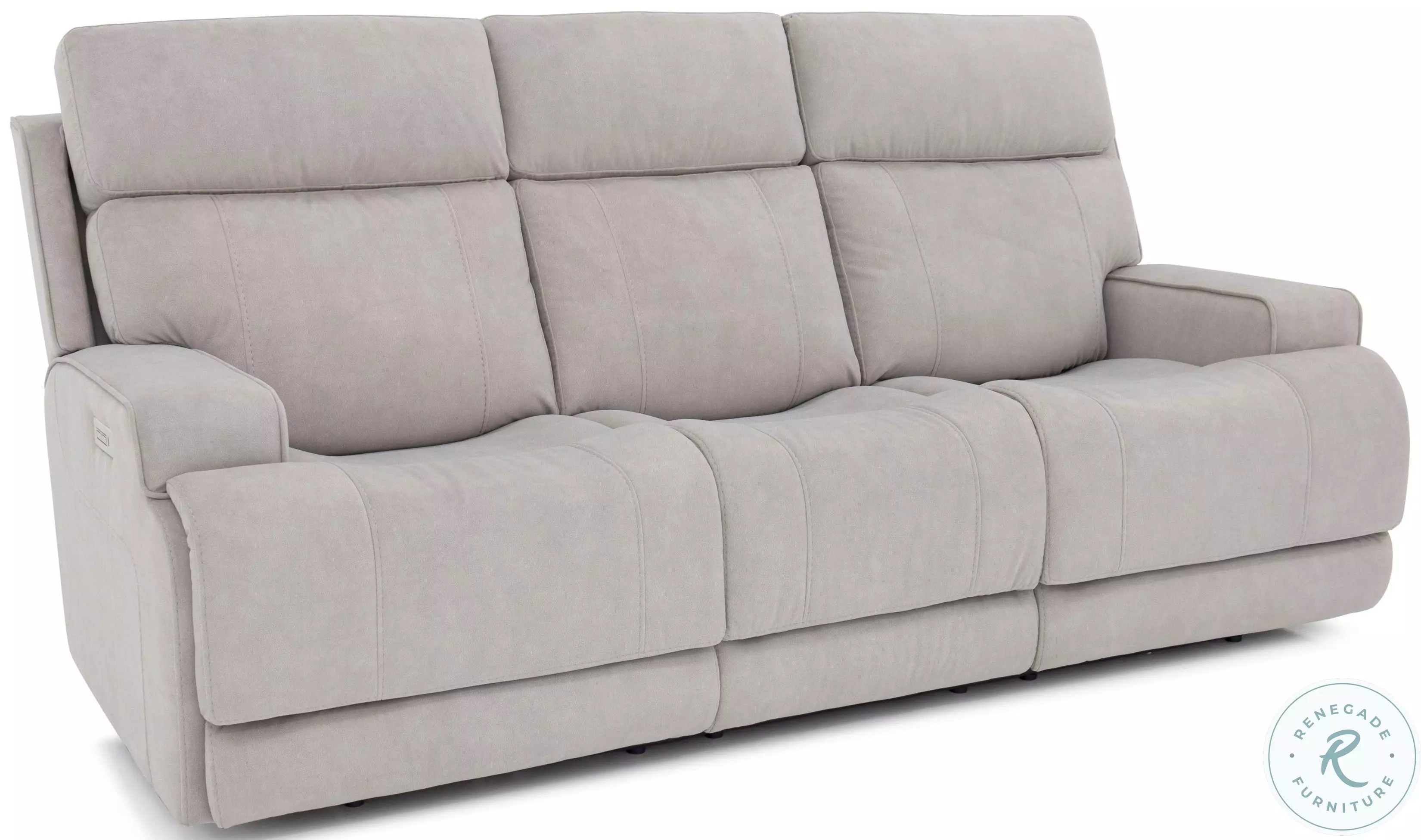 Ashbee Arula Dove Zero Gravity Power Reclining Sofa with Power ...