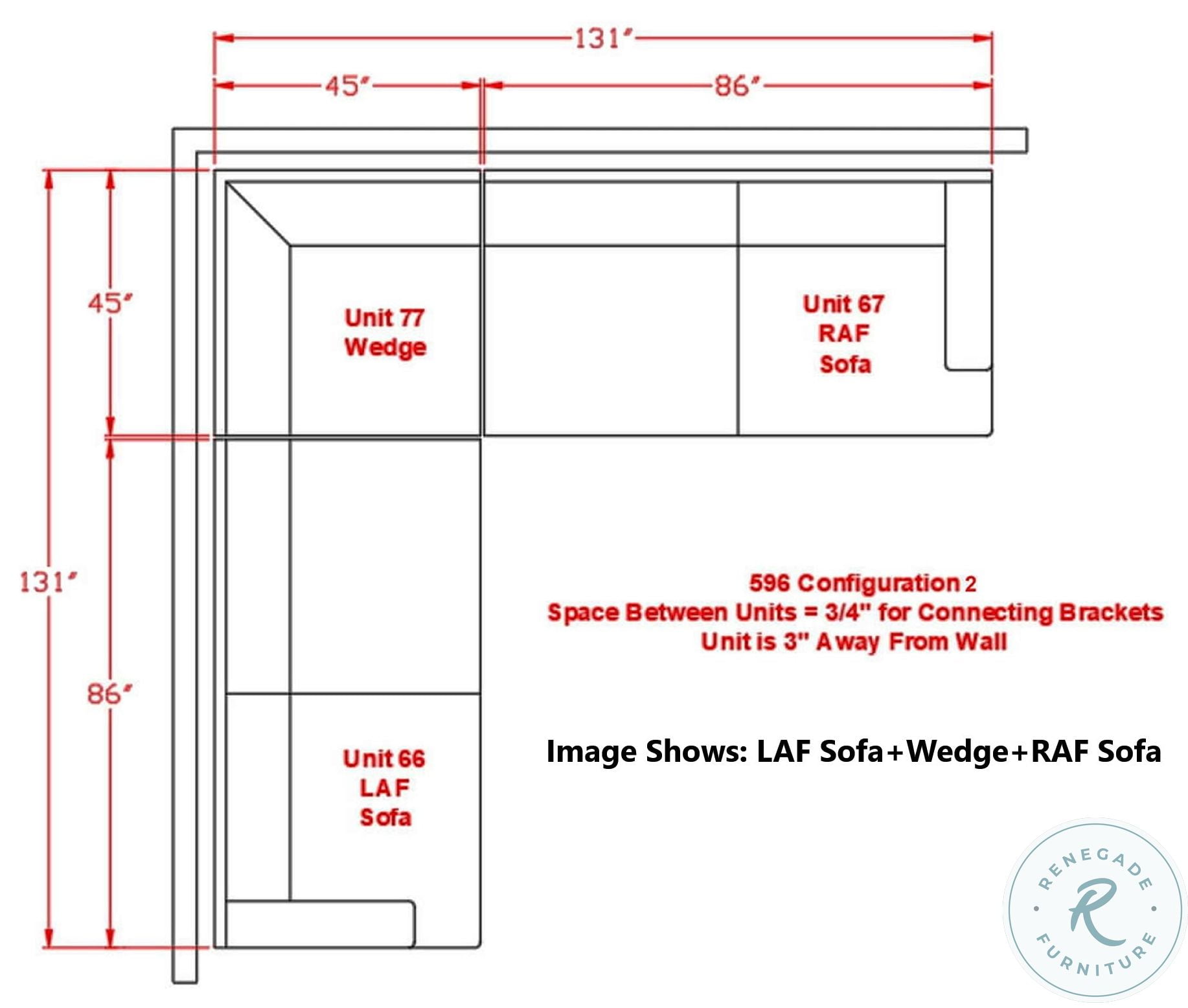 Lavernett Charcoal 3 Piece Sectional From Ashley Furniture | Coleman ...