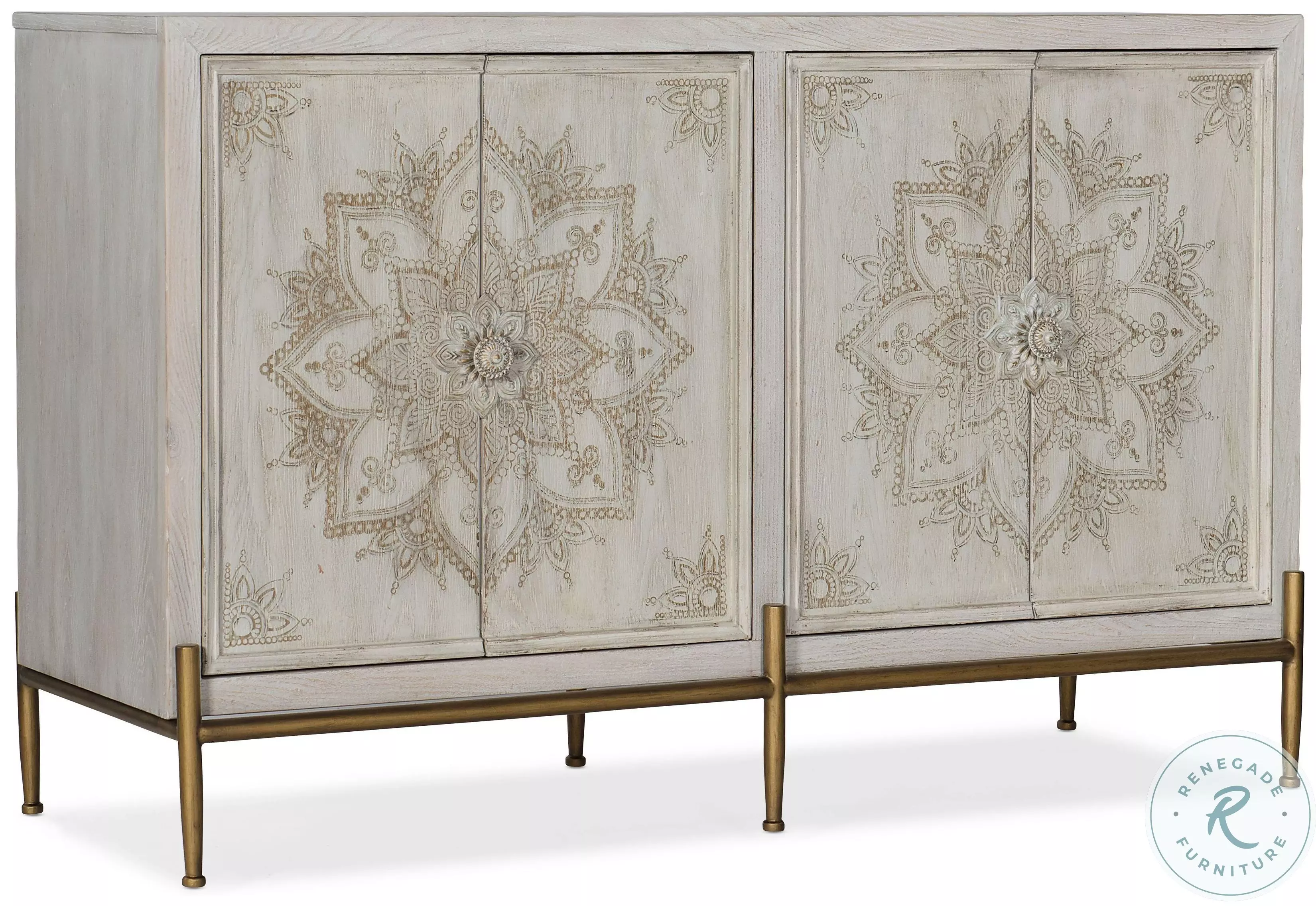 Cream and Beige Display Cabinet from Hooker | Coleman Furniture