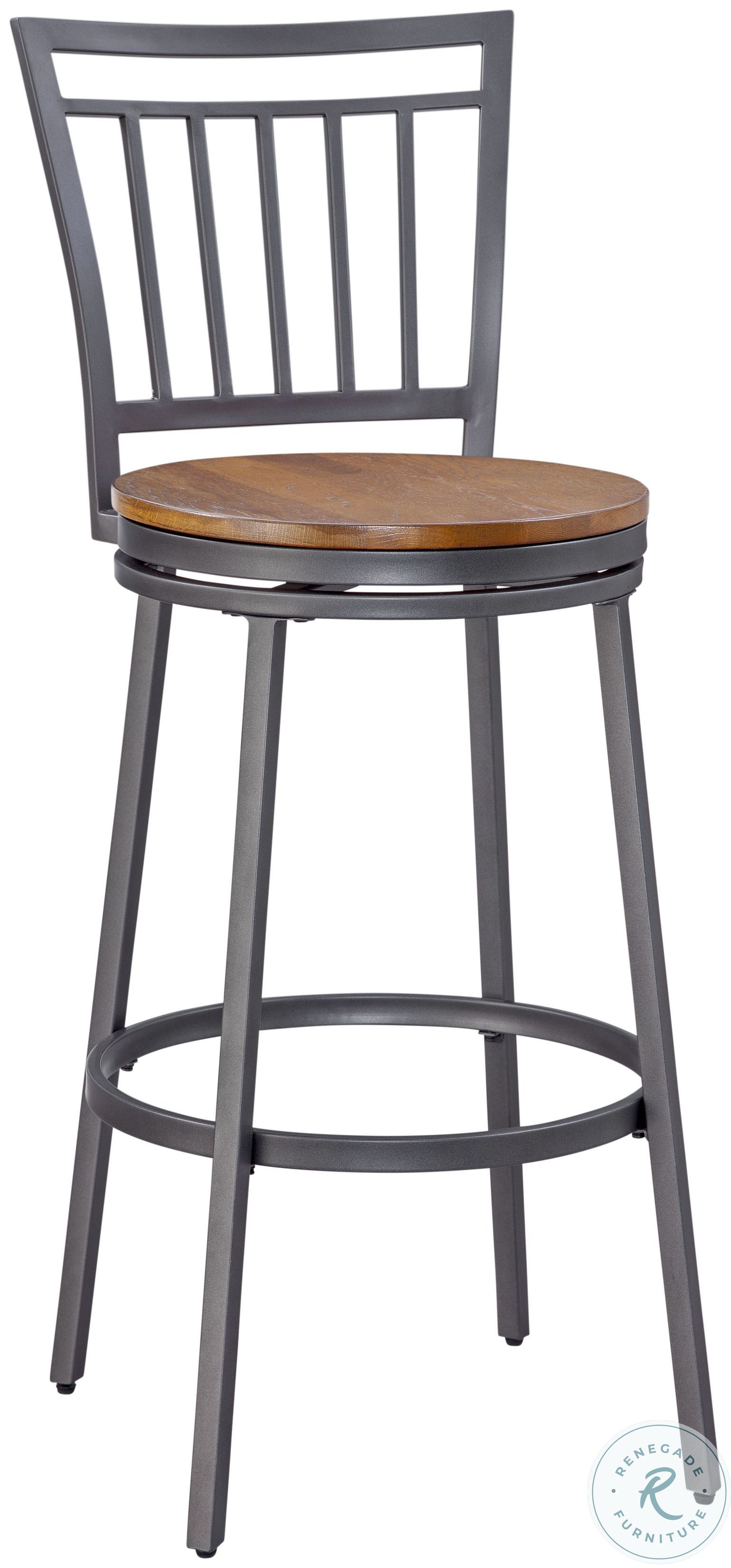 B1-101-30W Back-Metal Frame Slat Back Bar Stool from American ...