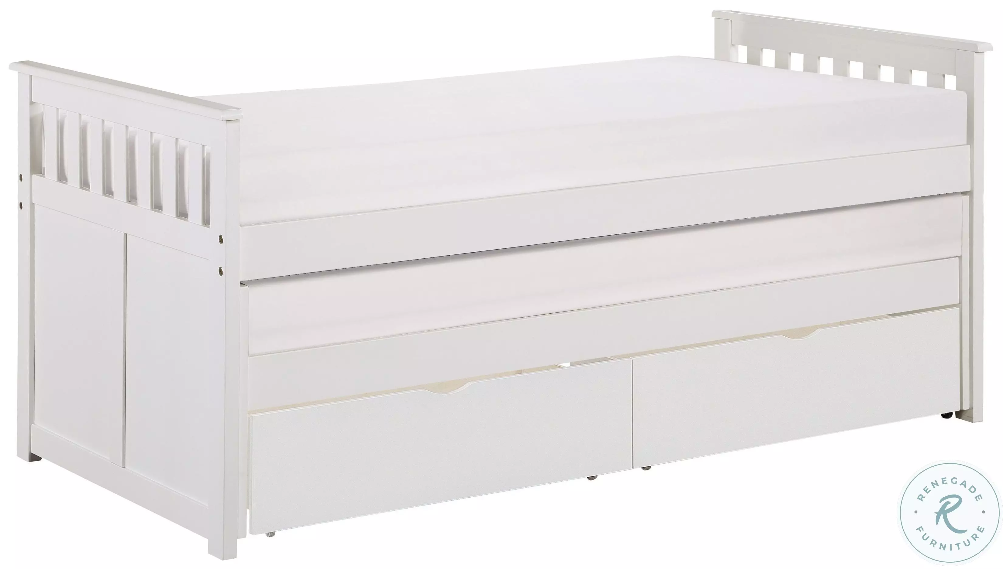 Galen White Twin Daybed with Storage Boxes From Homelegance | Coleman ...