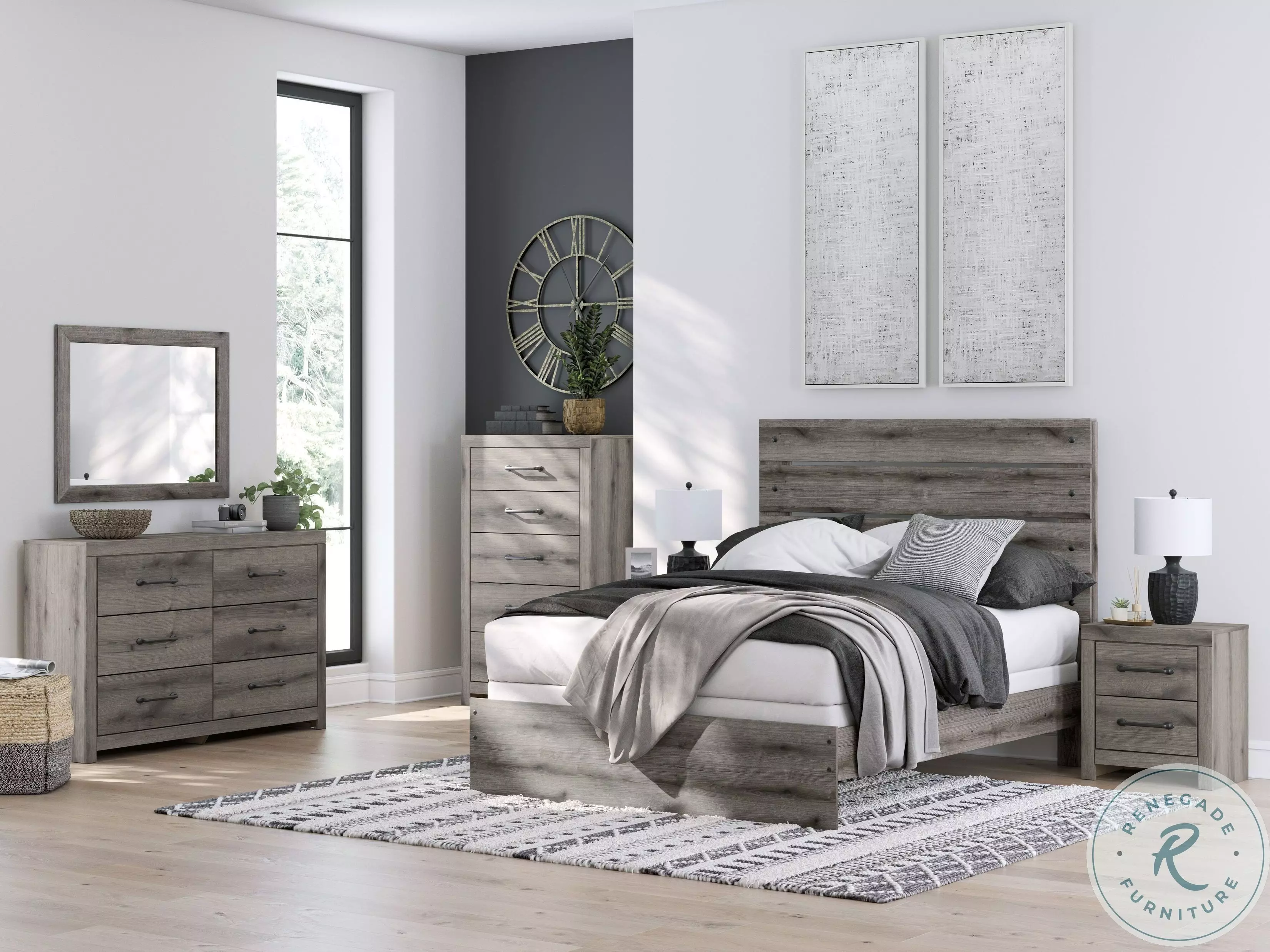 Urbanoore Weathered Gray Panel Bedroom Set from Ashley Furniture ...