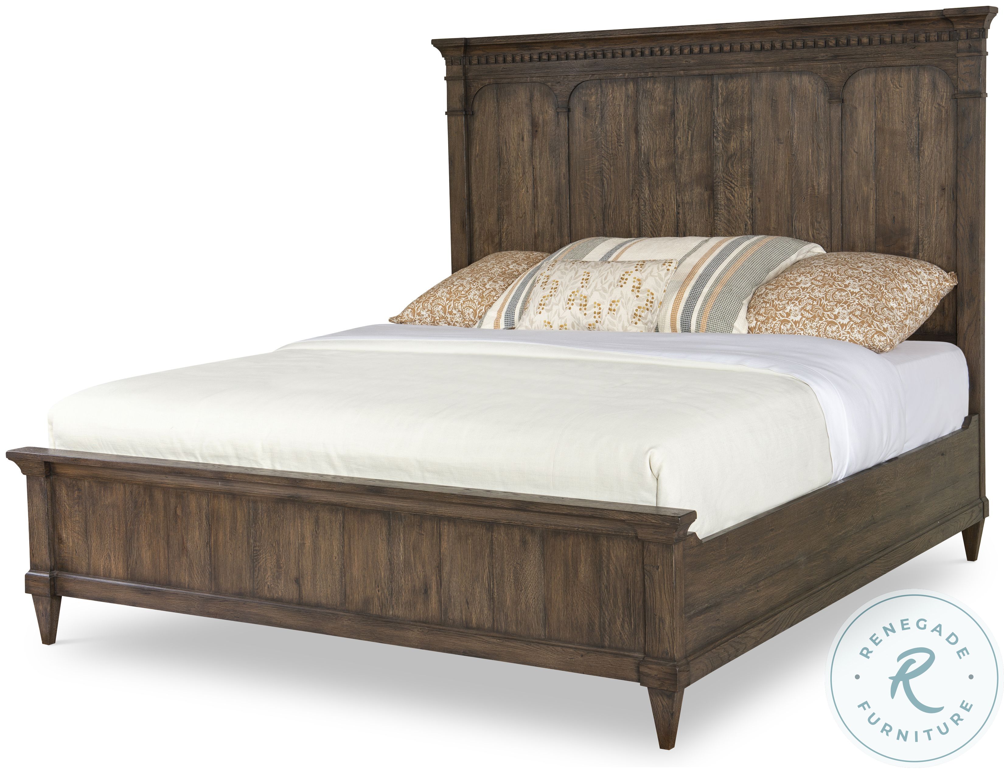 Montgomery Brown Rustic Queen Panel Platform Bed From Century Furniture ...