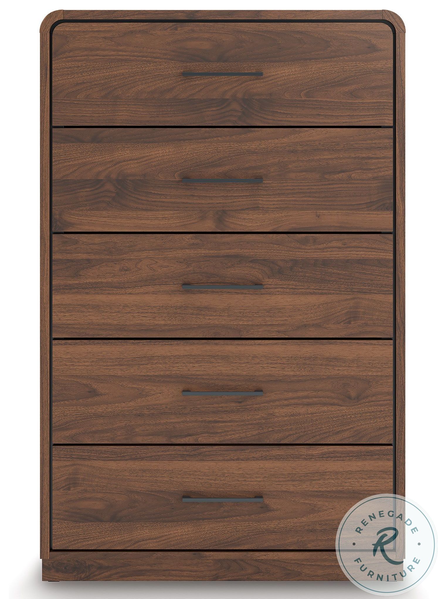 Chadworth Walnut Brown 5 Drawer Chest From Ashley Furniture | Coleman ...