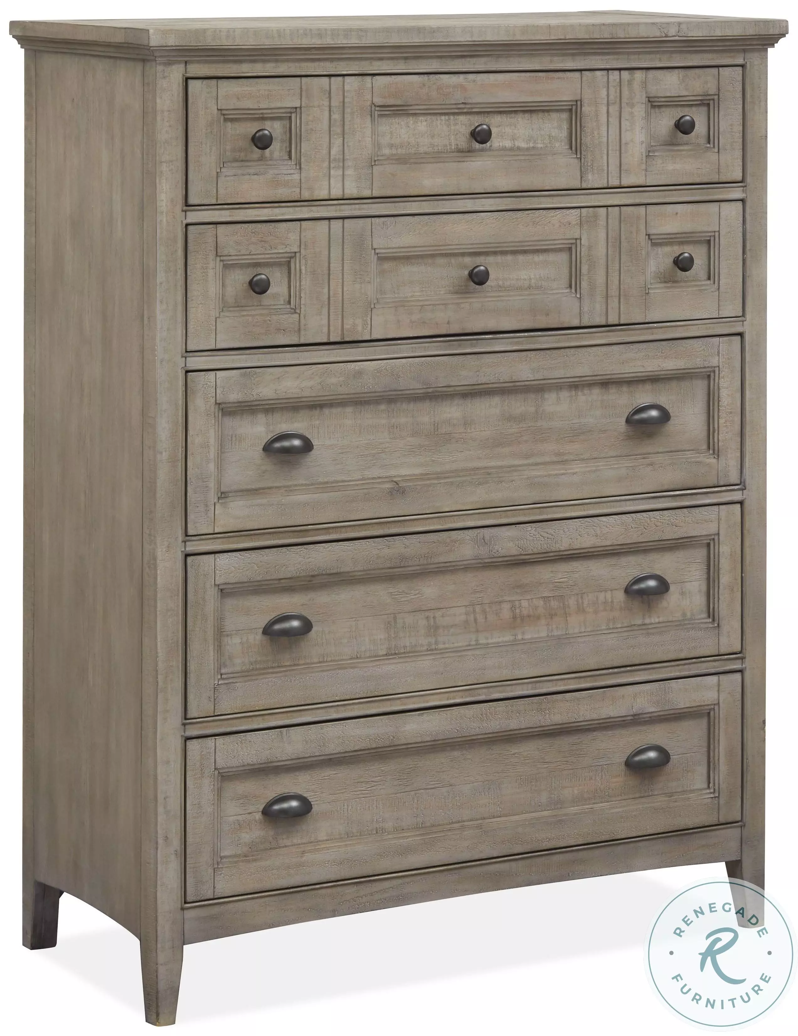 Ashton Grove Dovetail Grey 5 Drawer Chest From Crafted Spaces | Coleman ...