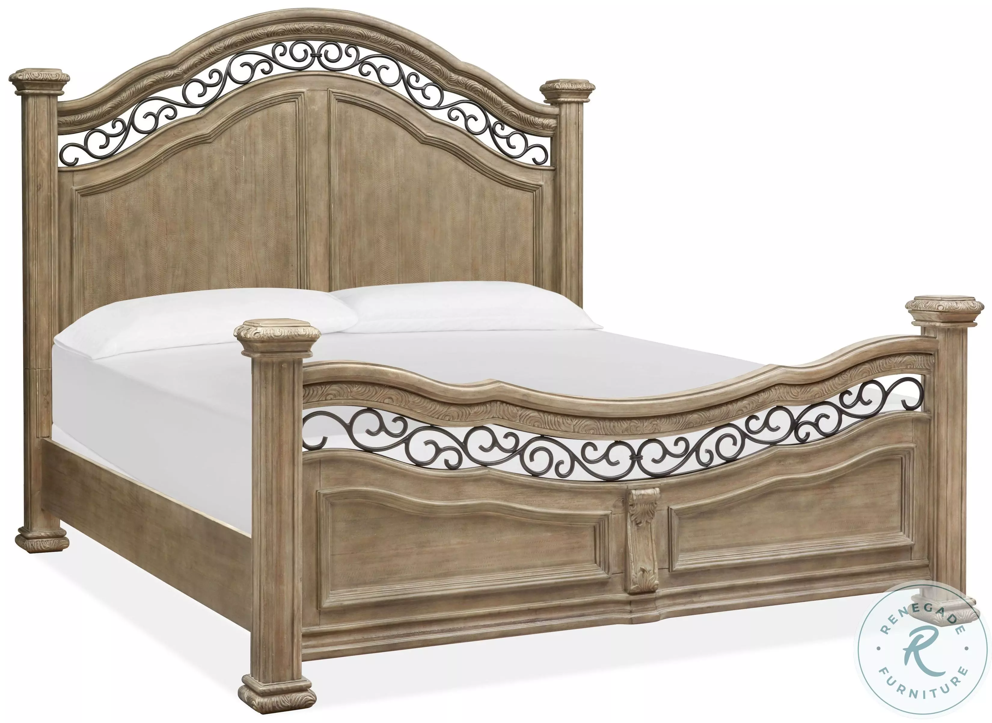 Ralph Nica Fawn King Panel Bed From Crafted Spaces | Coleman Furniture