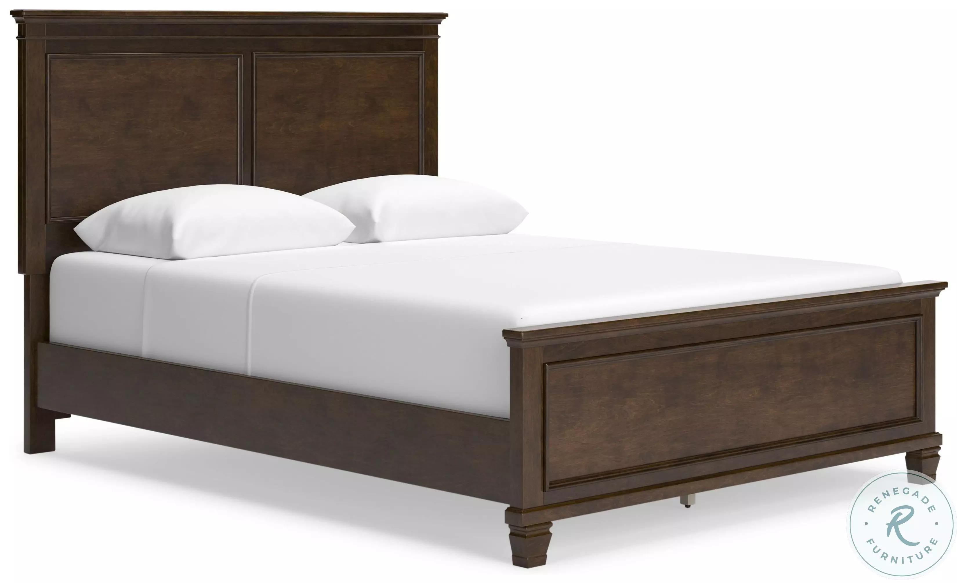 Danabrin Rich Brown Cherry Queen Panel Bed From Ashley Furniture | Coleman Furniture