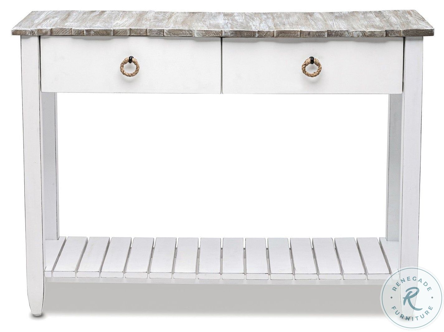 Garden Gate Distressed Grey Rectangular Console Table From Marra Home | Coleman Furniture