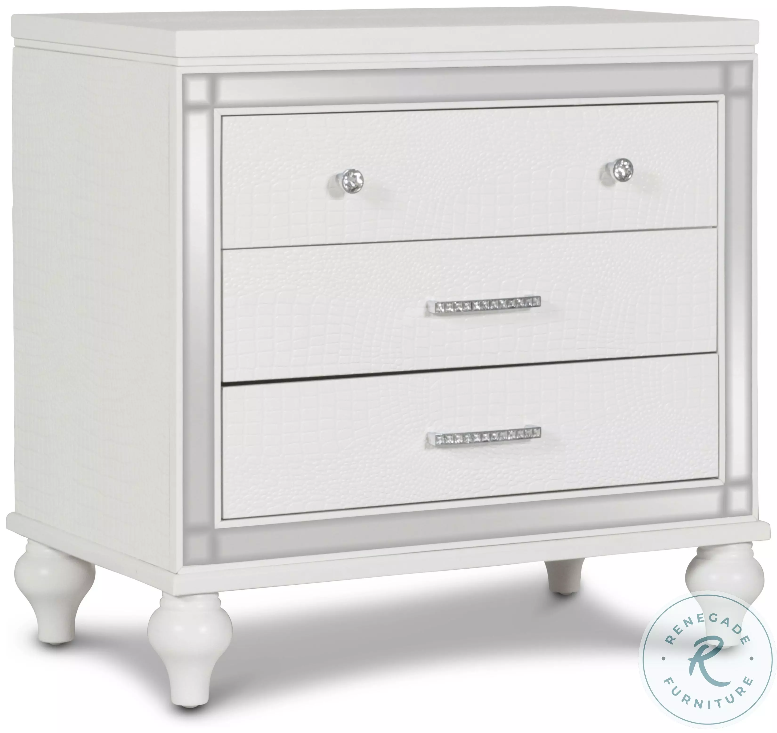 Valentino White Nightstand From New Classic | Coleman Furniture