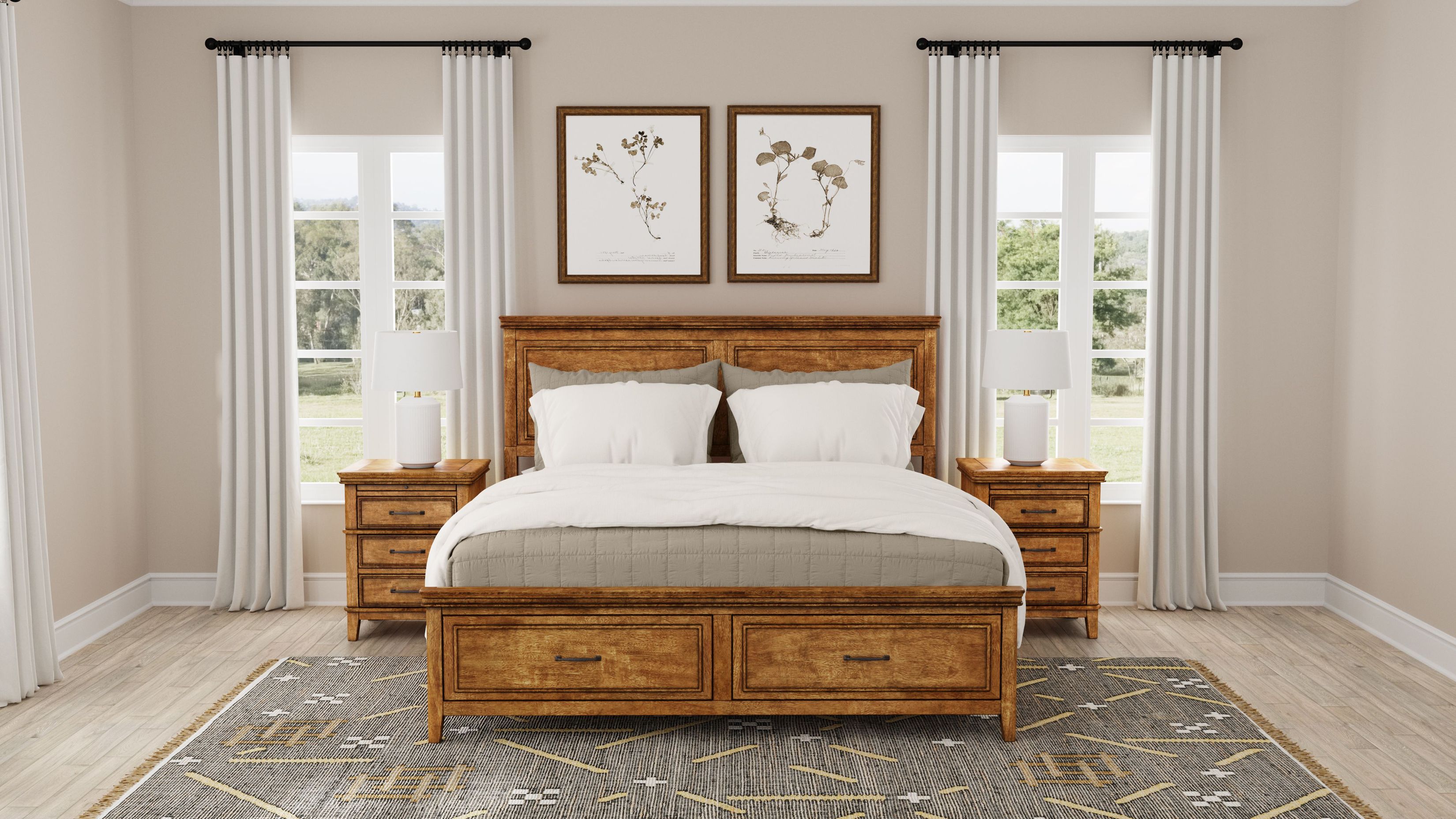 Bandalier Russet Storage Panel Bedroom Set from A-America | Coleman ...