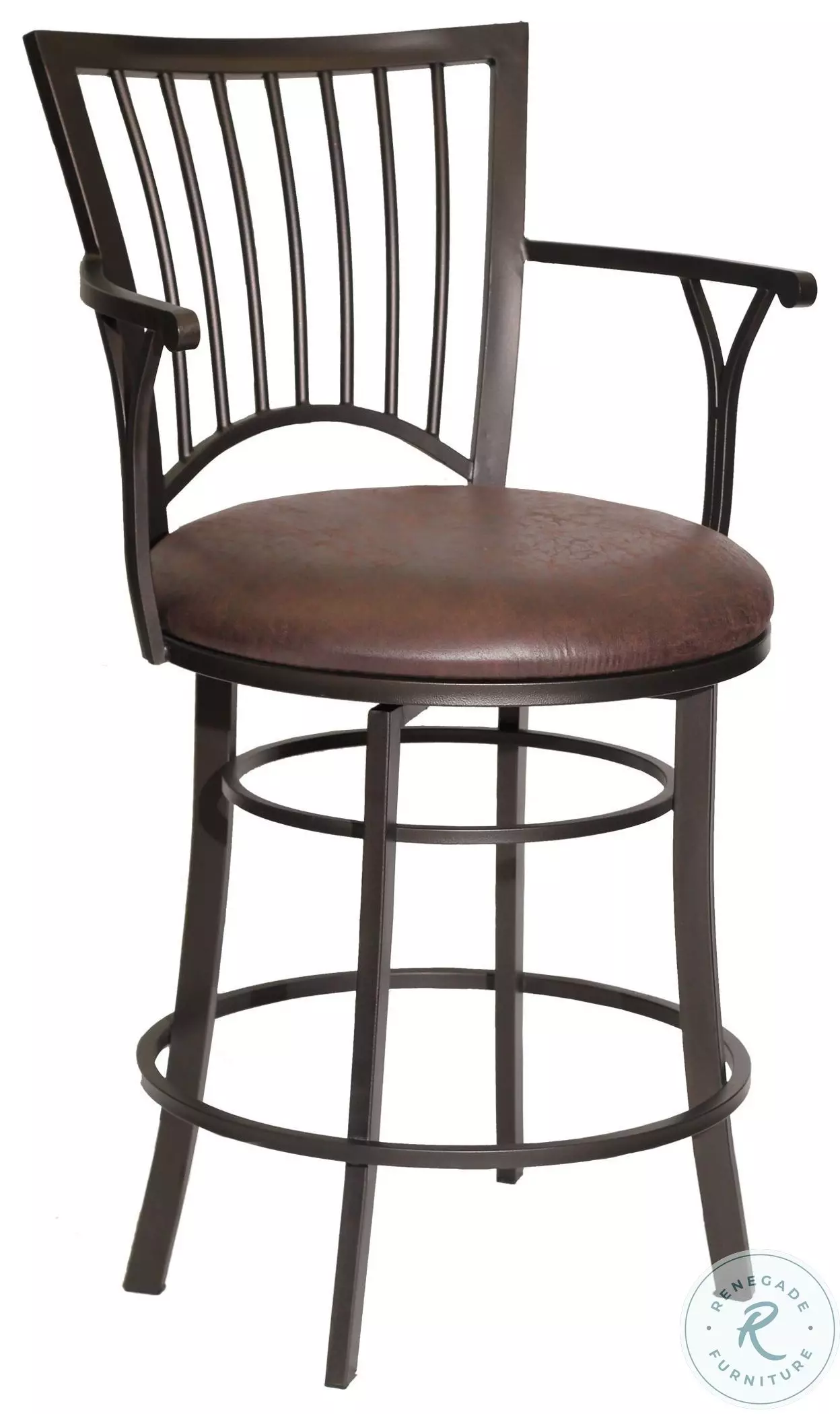Bayview Coach and Gunmetal Swivel Counter Height Stool From Steve ...