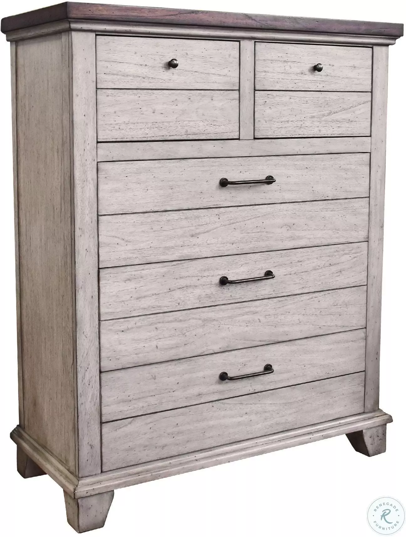 Bear Creek Rustic Ivory and Honey 5 Drawer Chest from Steve Silver ...