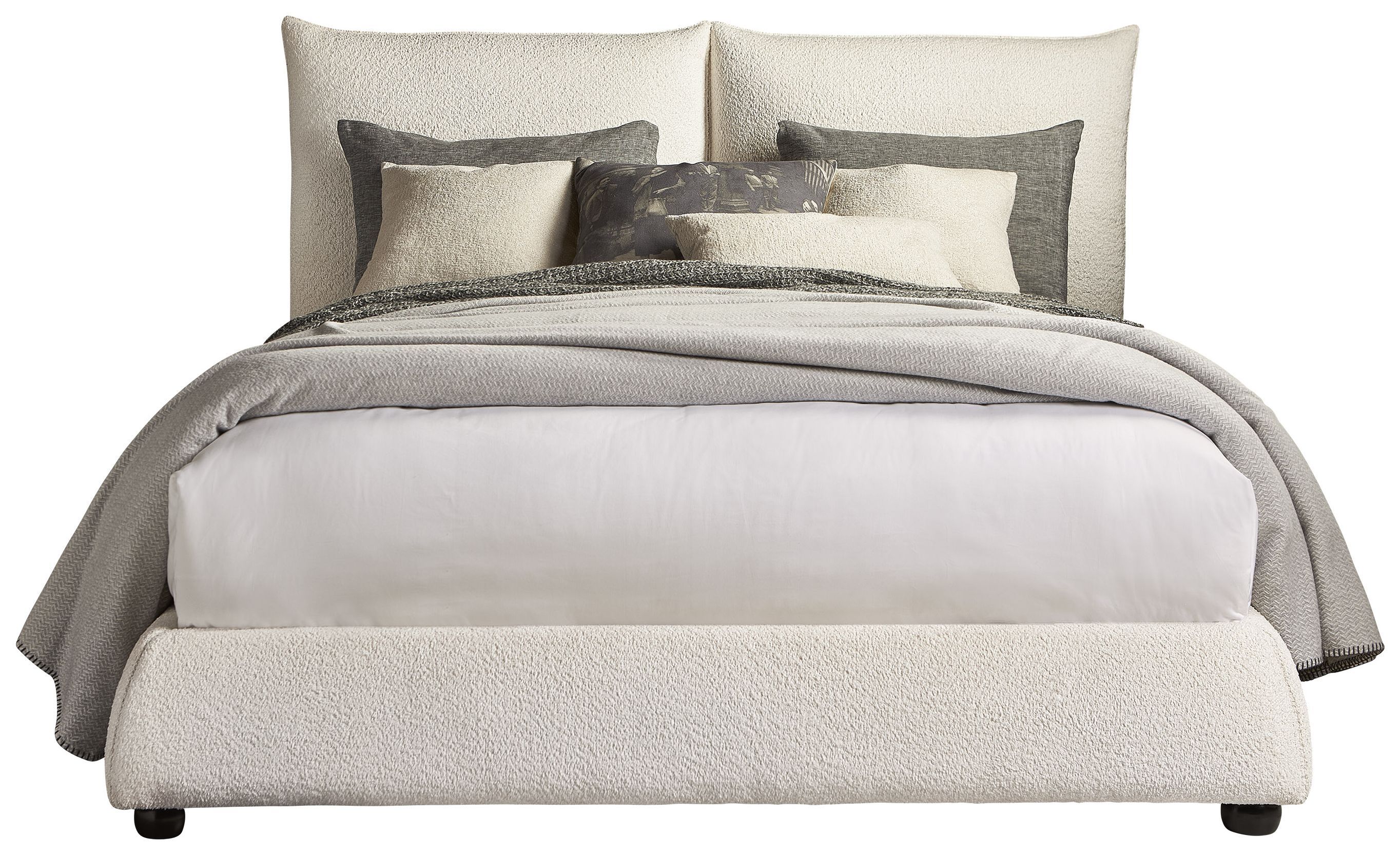 Cumulus Cozy Snow Queen Upholstered Panel Bed From Parker Living ...