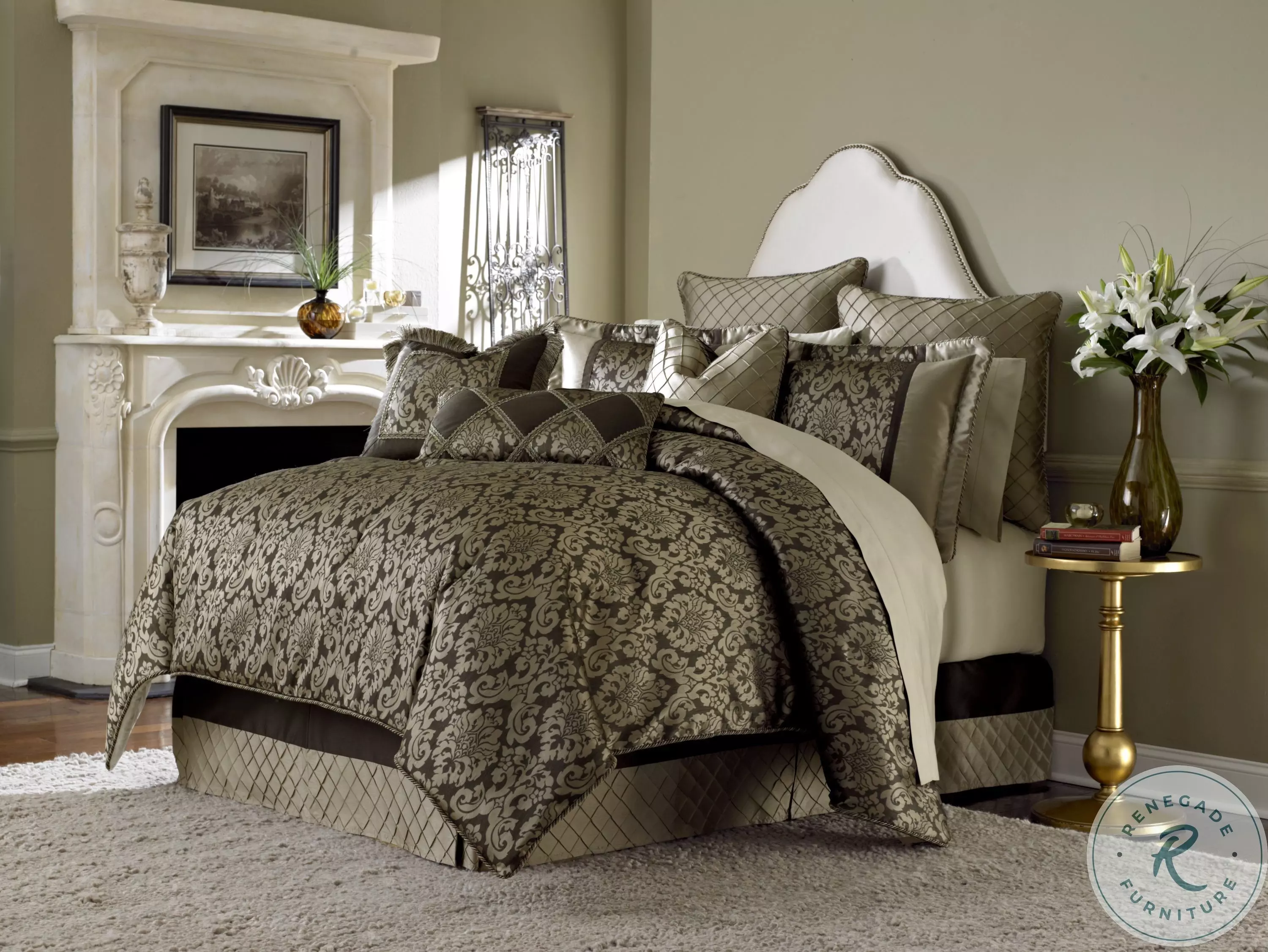 Imperial Bronze 10 Piece King Comforter Set From Michael Amini ...