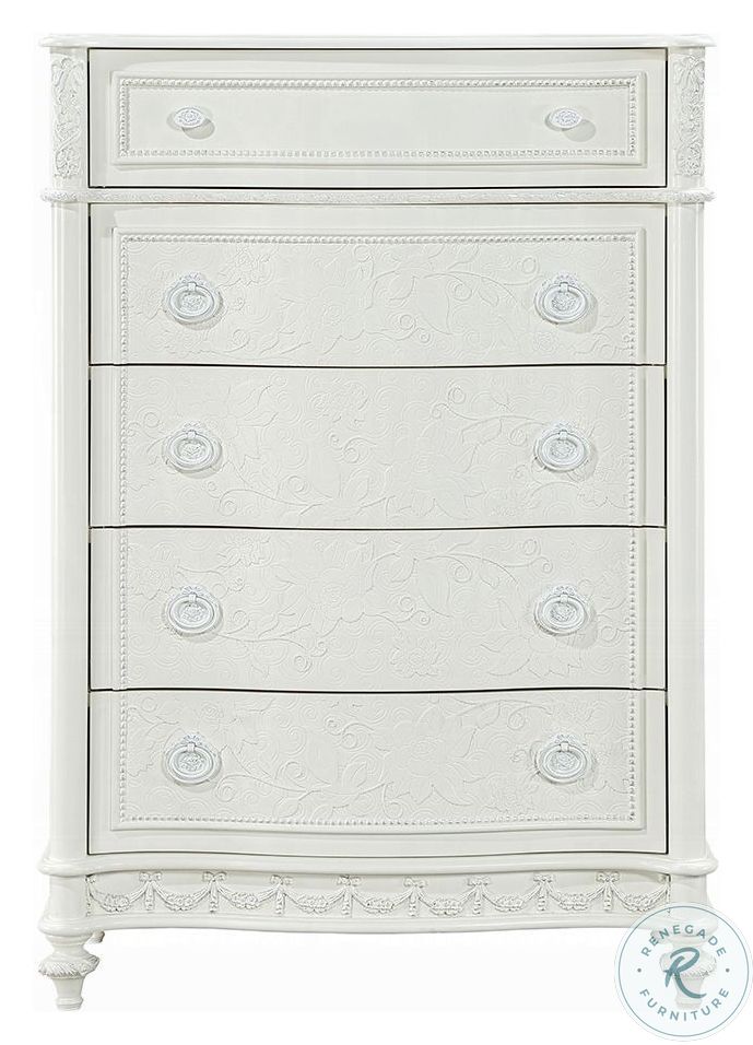 Dorothy Ivory 5 Drawer Chest from ACME Furniture | Coleman Furniture