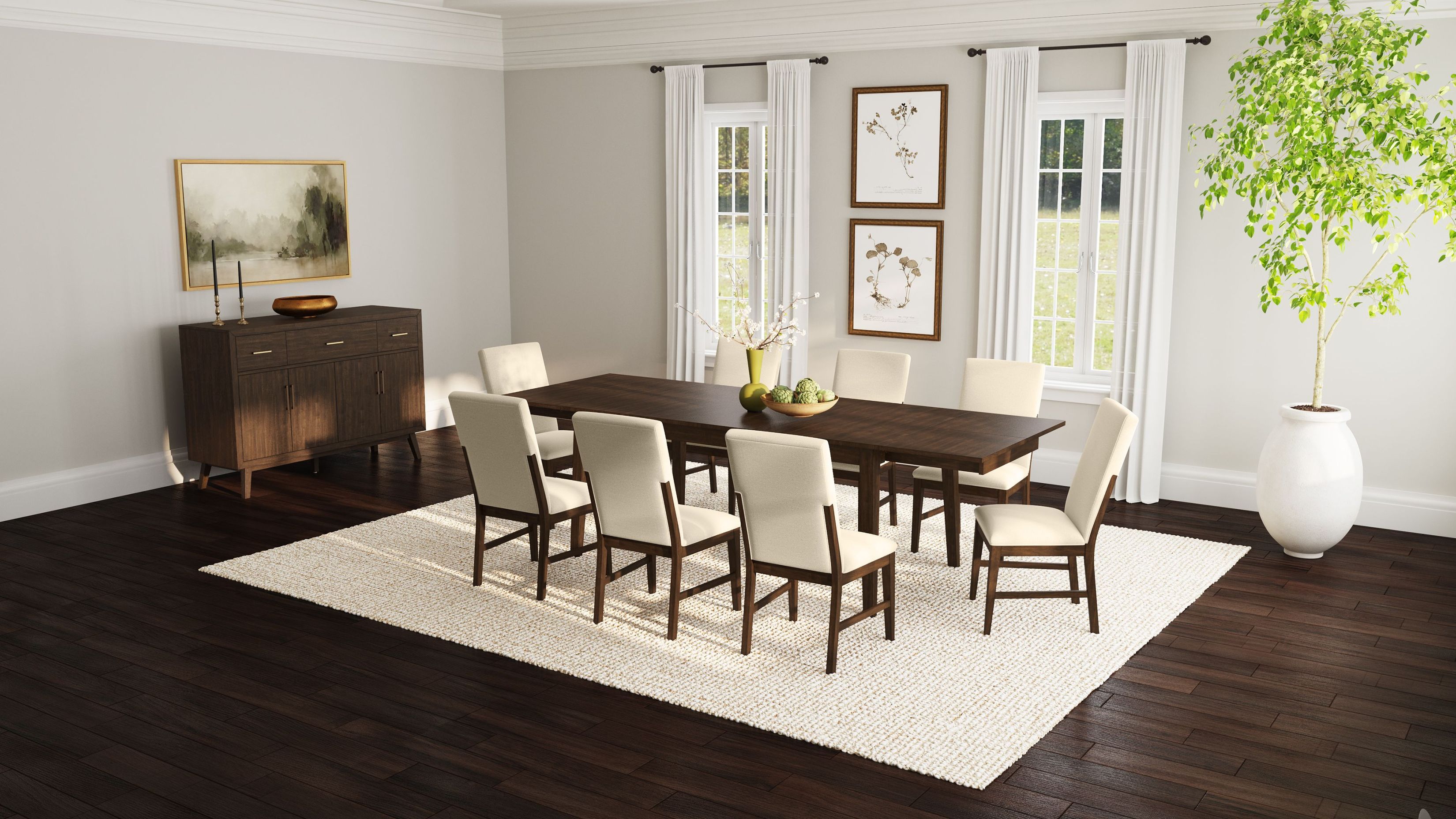 Berkeley Coffee Extendable Rectangular Dining Room Set from A-America ...