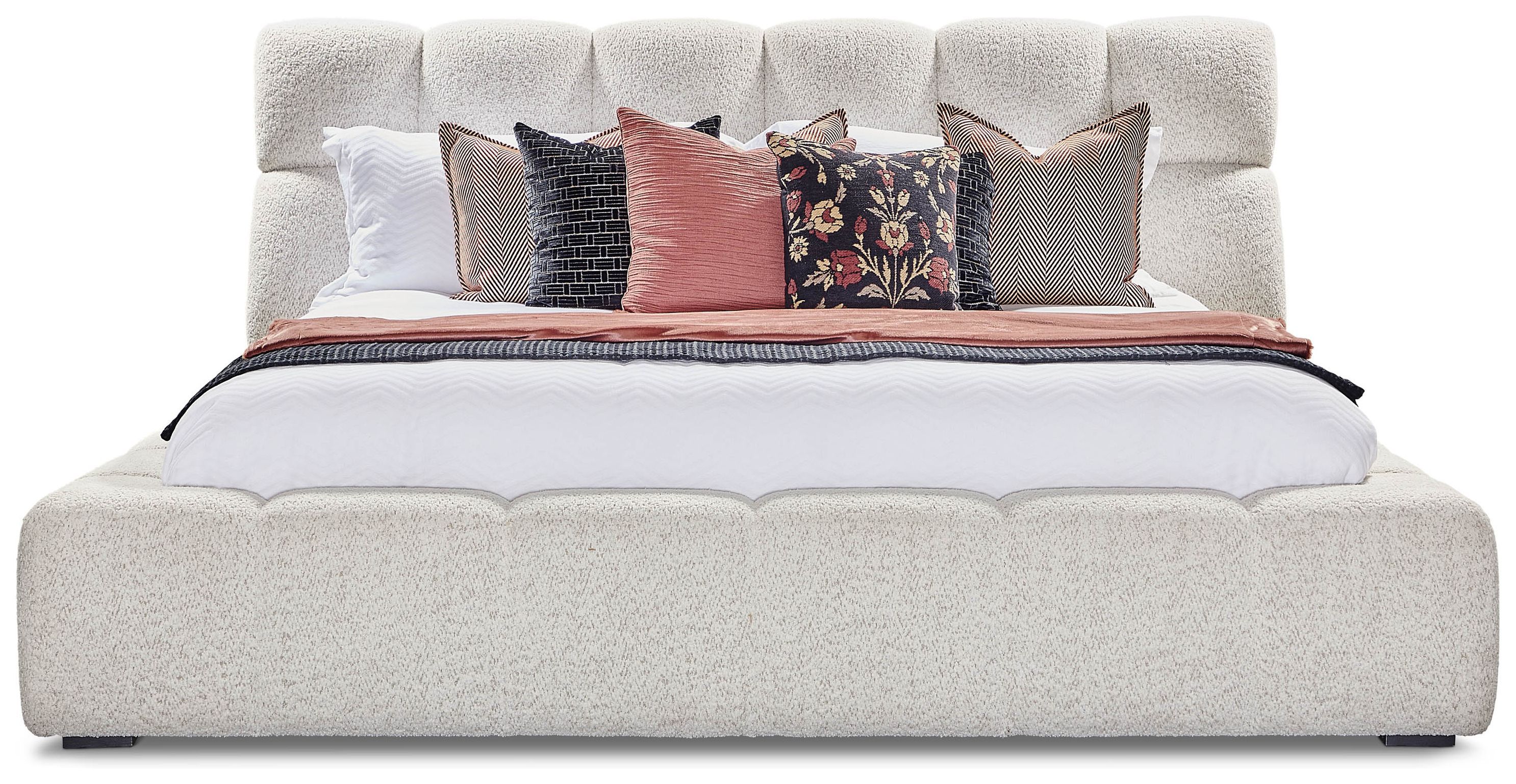 Escape Fluffy River Rock King Upholstered Panel Bed From Parker House ...