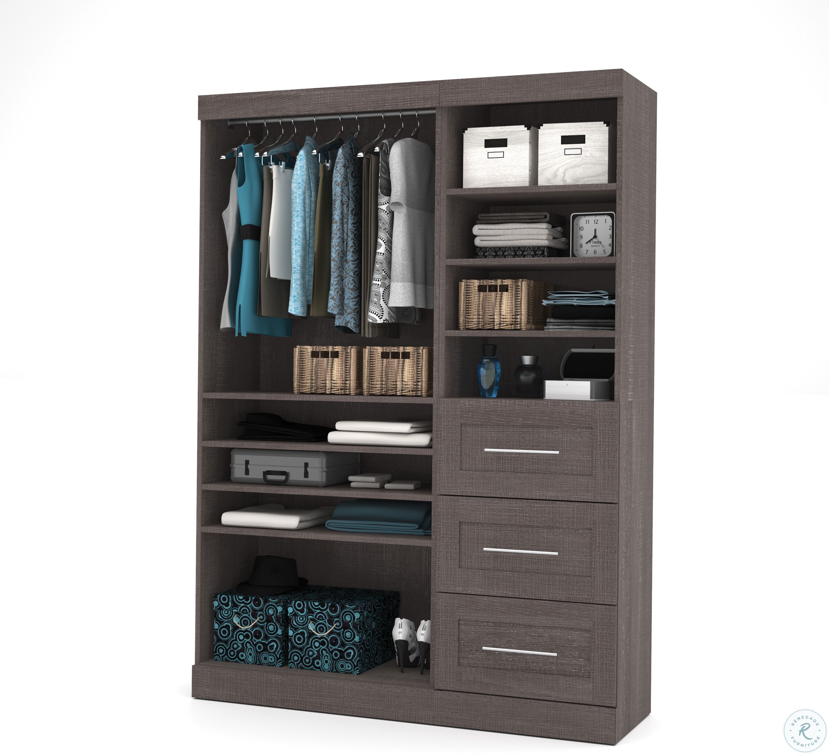 Pur by Bark Gray 61" Classic Storage Unit Kit from Bestar | Coleman ...