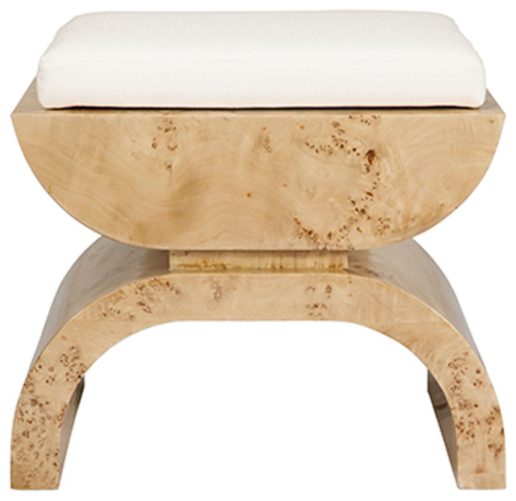 Biggs Brown and White Stool from Worlds Away | Coleman Furniture