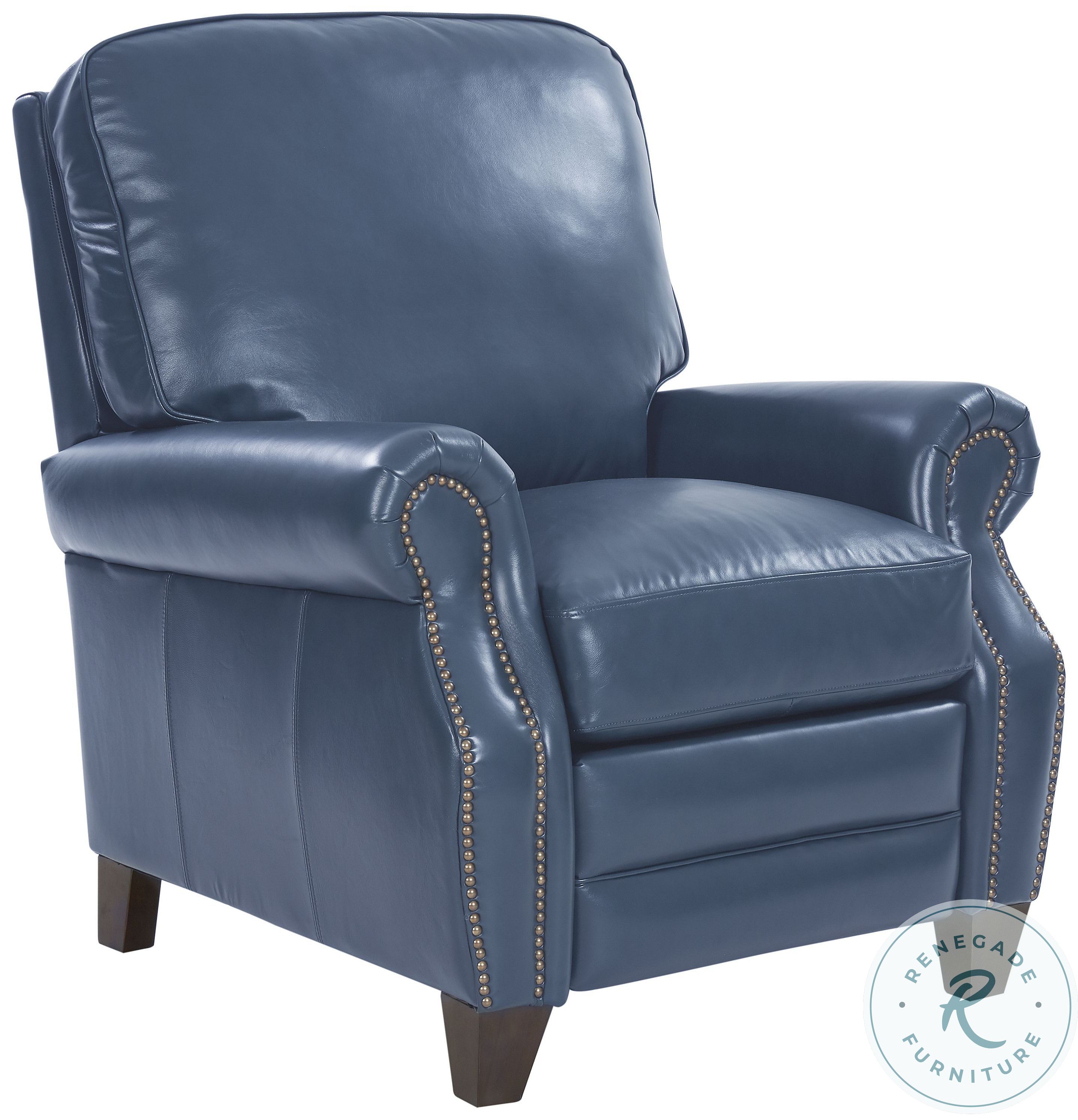 Briarwood Marisol Blue Leather Recliner From Barcalounger | Coleman ...