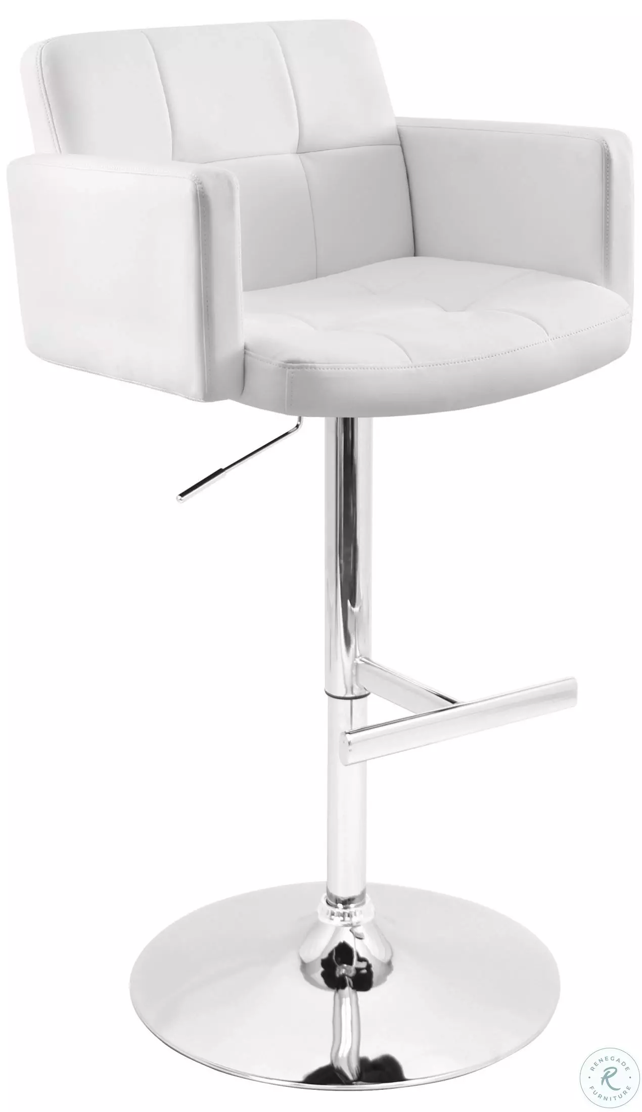 Stout White Barstool from Lumisource (BS-TW-STOUT W) | Coleman Furniture