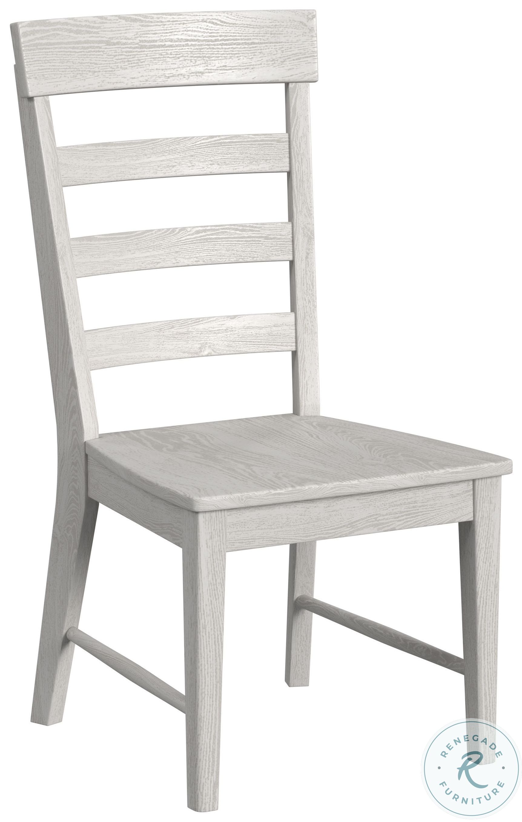 Bayside White Ladder Back Side Chair From Intercon | Coleman Furniture
