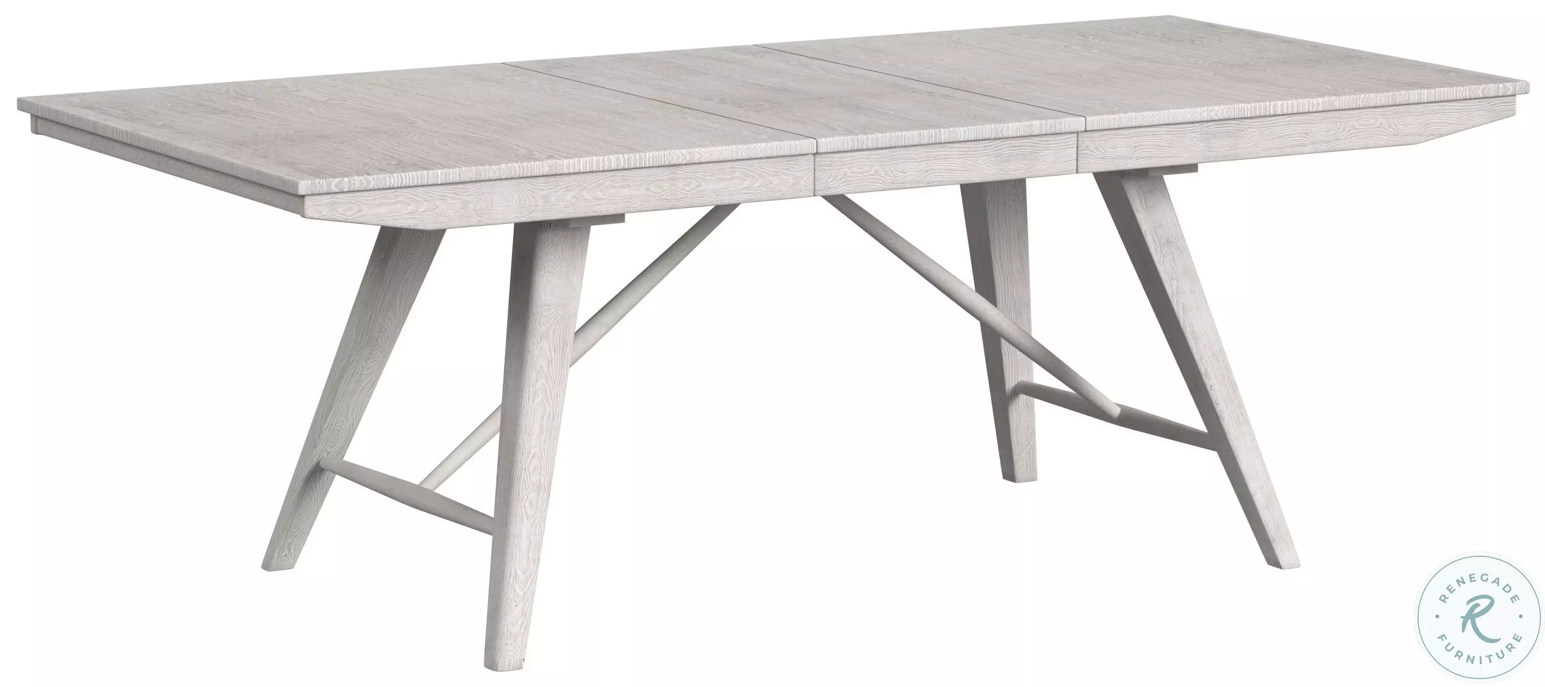 Bayside White Extendable Trestle Dining Table From Home Gallery Stores ...