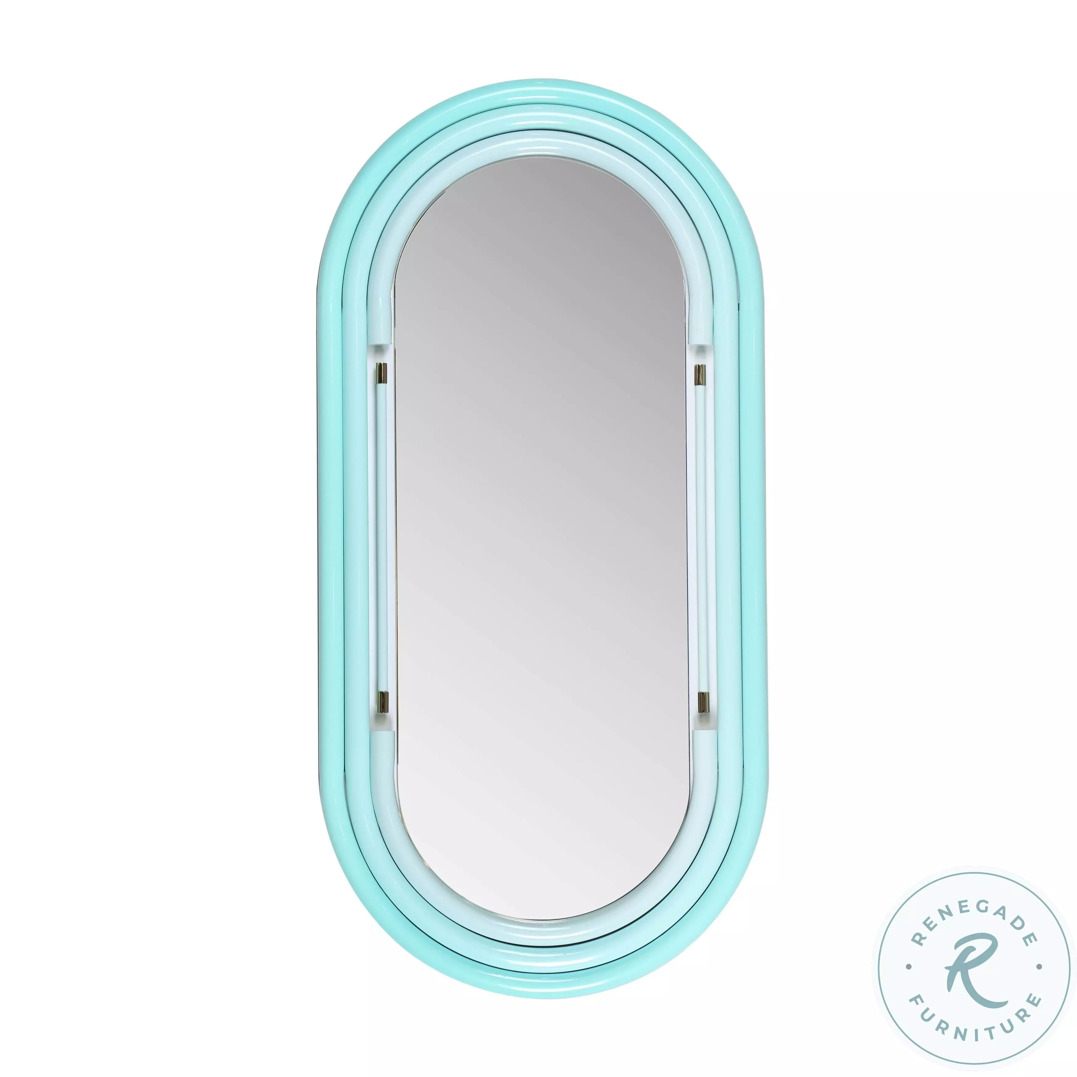 Neon Blue Large Wall Mirror From TOV | Coleman Furniture