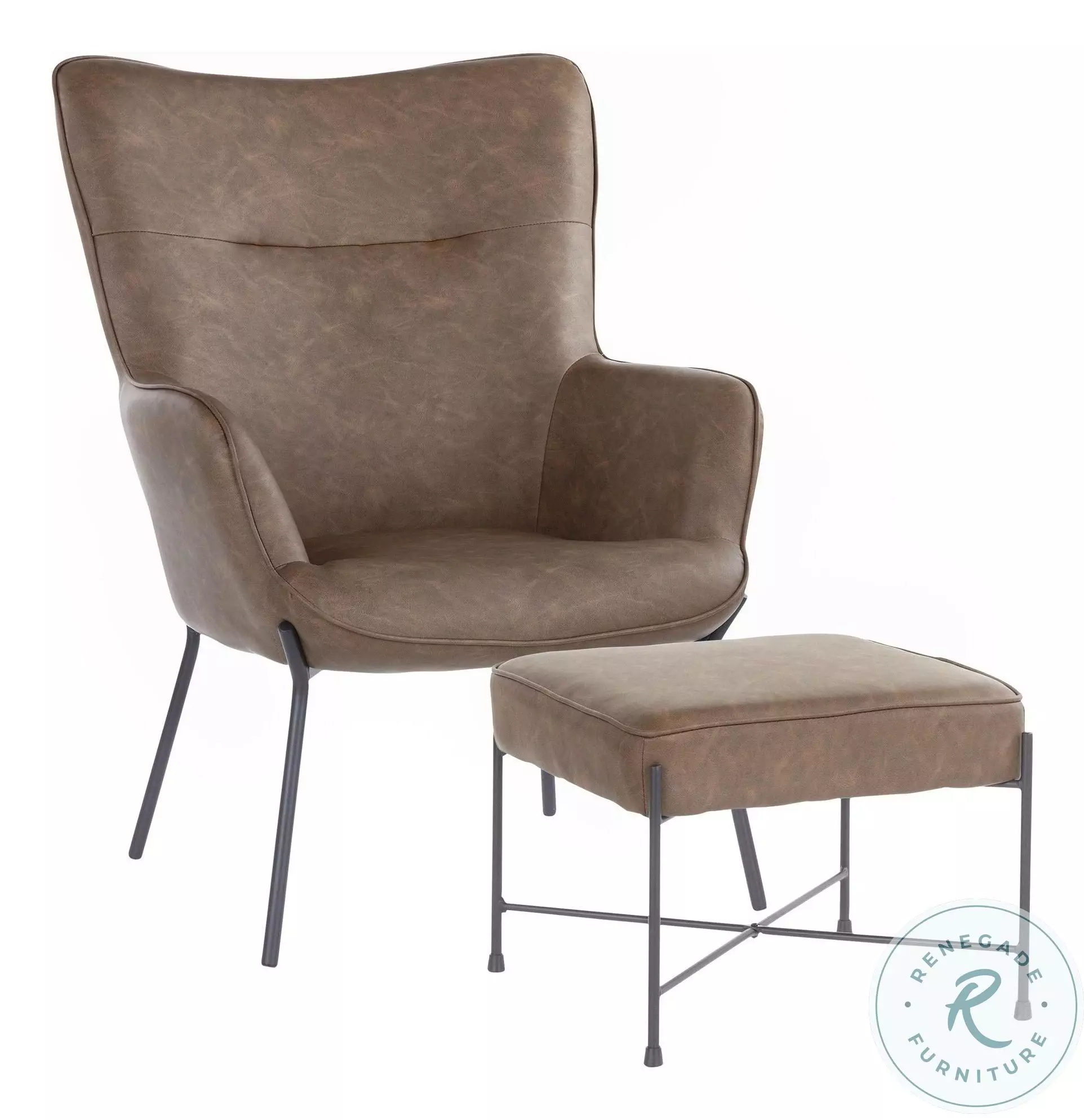 Izzy Espresso Lounge Chair and Ottoman Set from Lumisource | Coleman ...