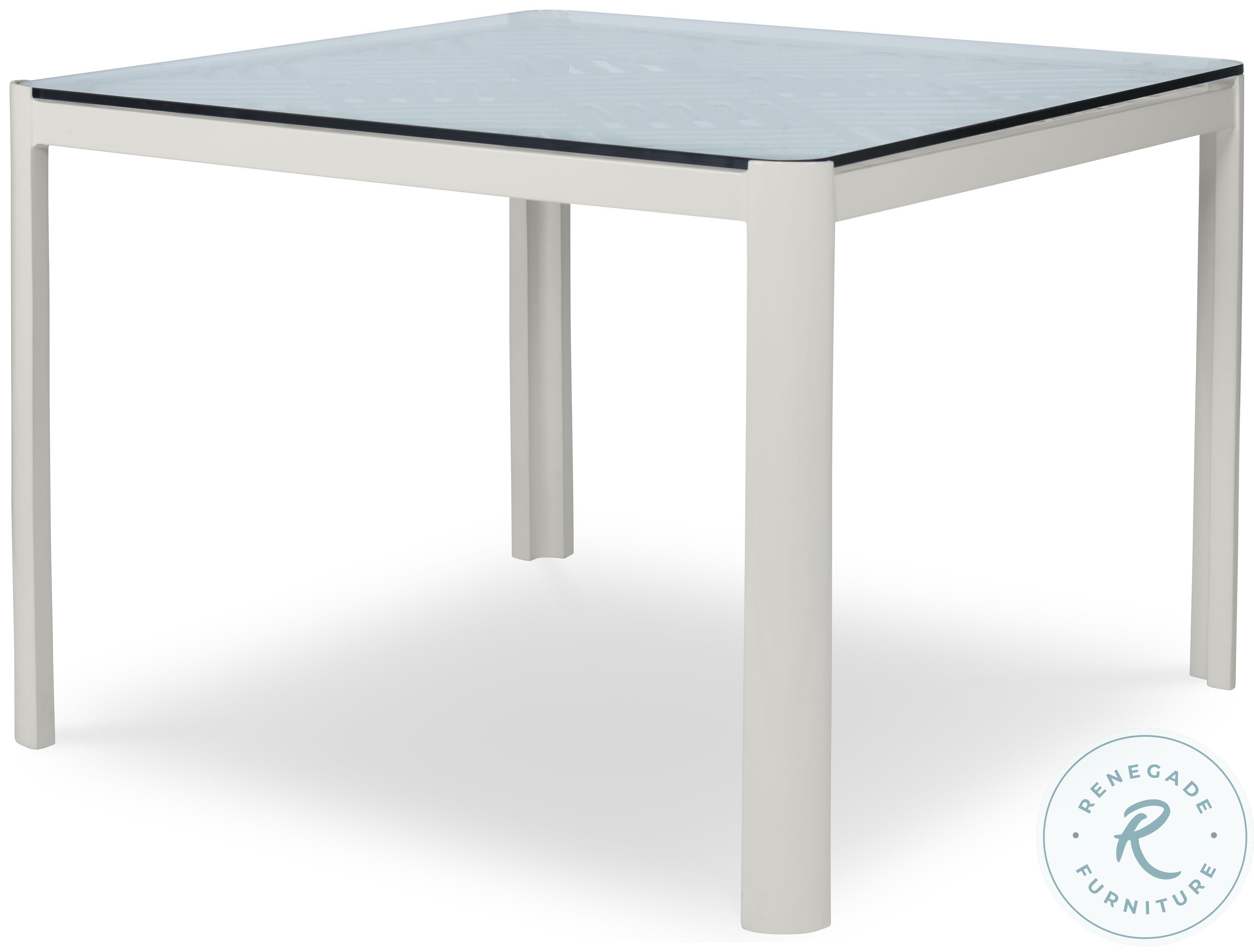 Sloan Glass And Cloud White Outdoor 42" Dining Table From Century ...
