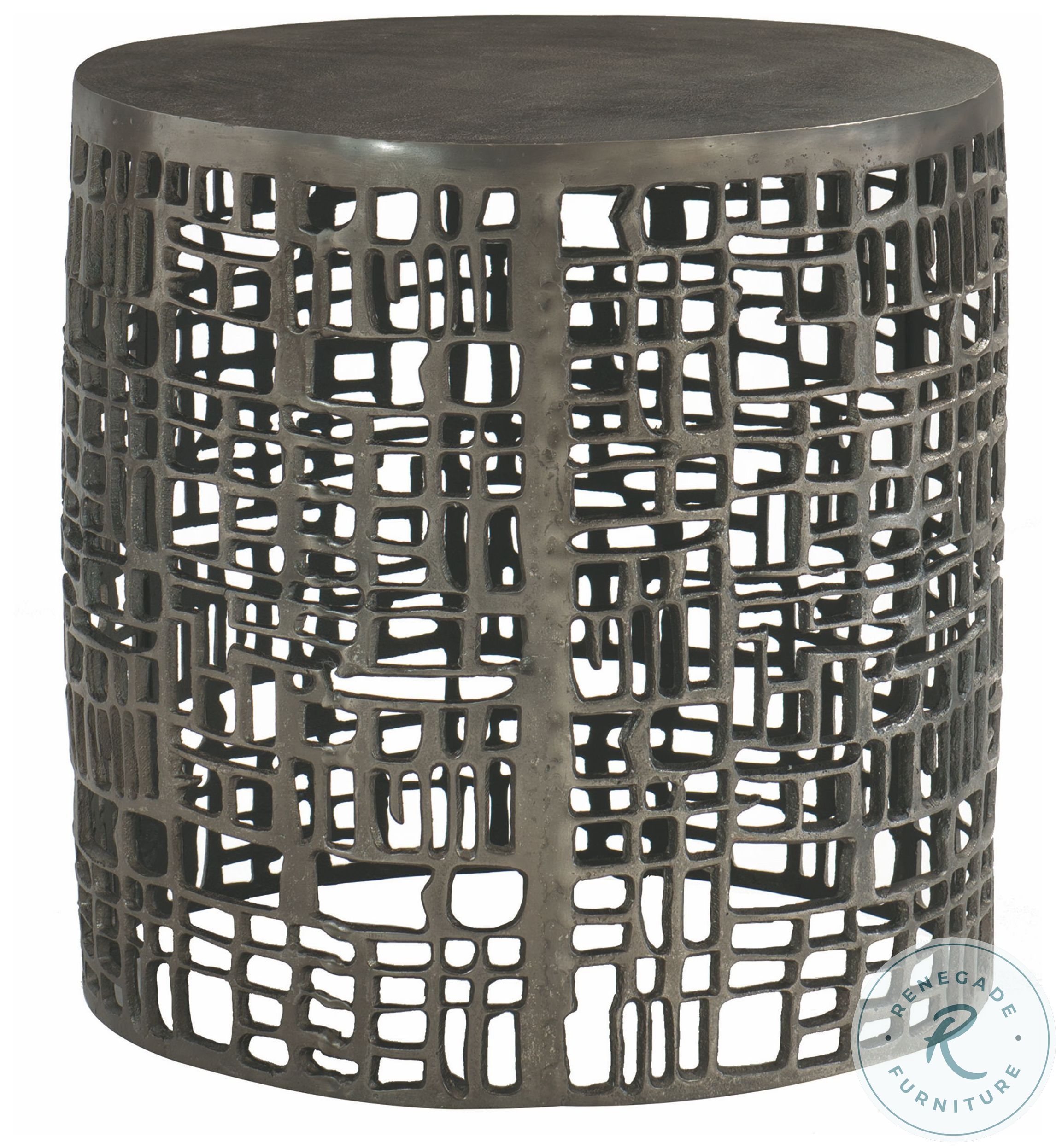 Aaron Graphite Chairside Table | HomeGalleryStores.com | 379162