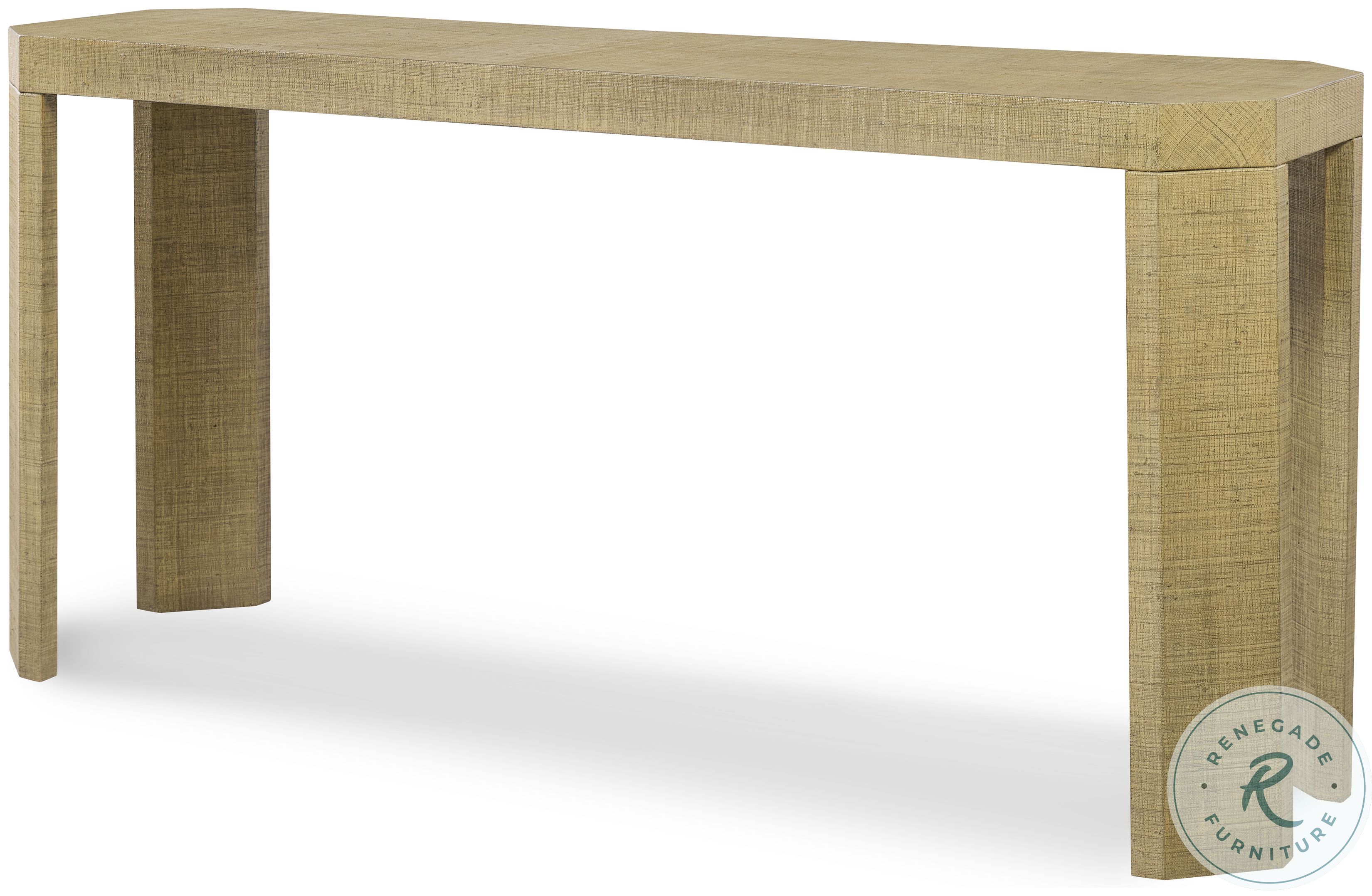 Gustav Natural Lacquered Linen Console Table From Century Furniture ...