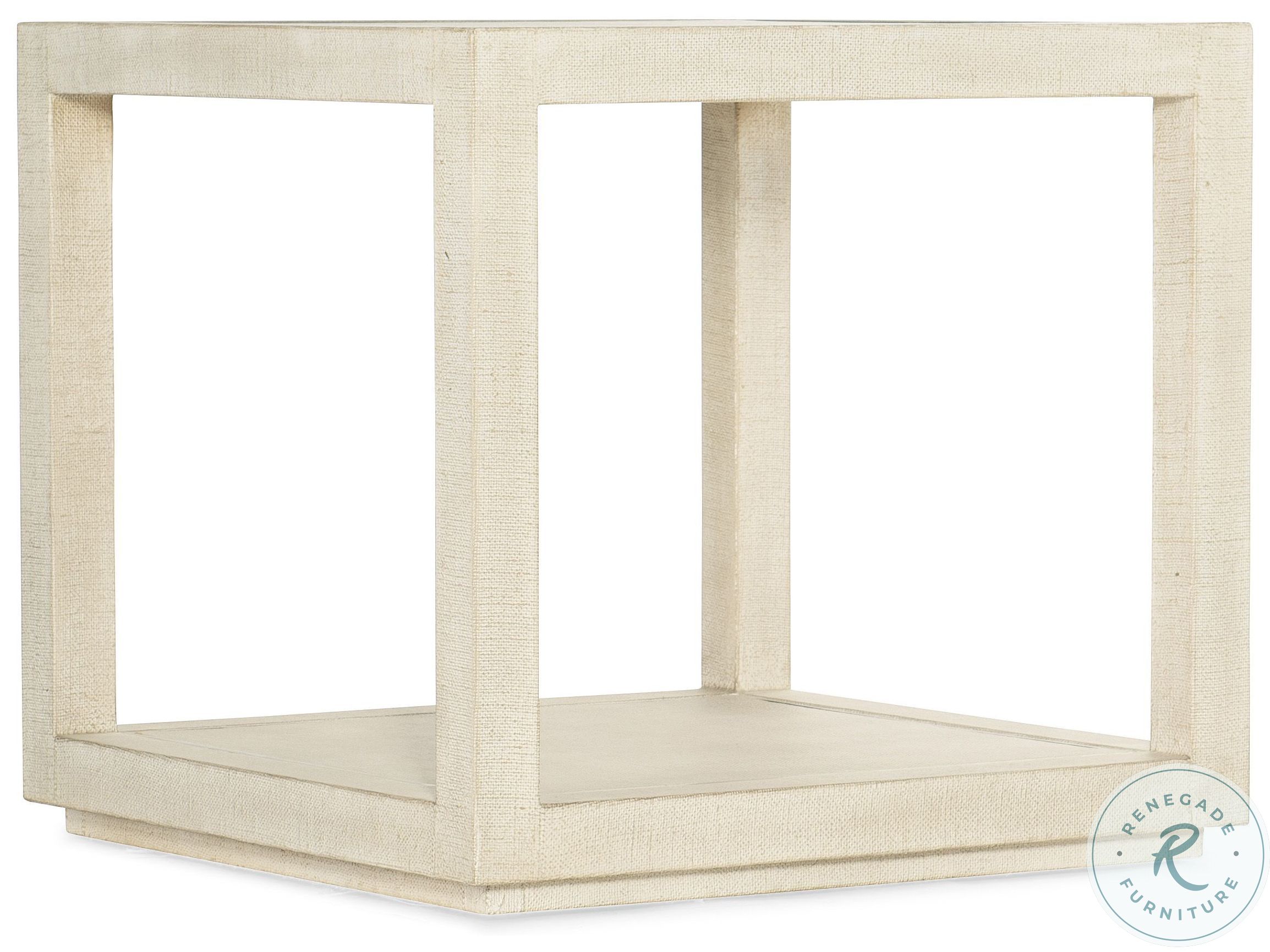 Cascade Lacquered Burlap And Champagne End Table From Hooker | Coleman ...