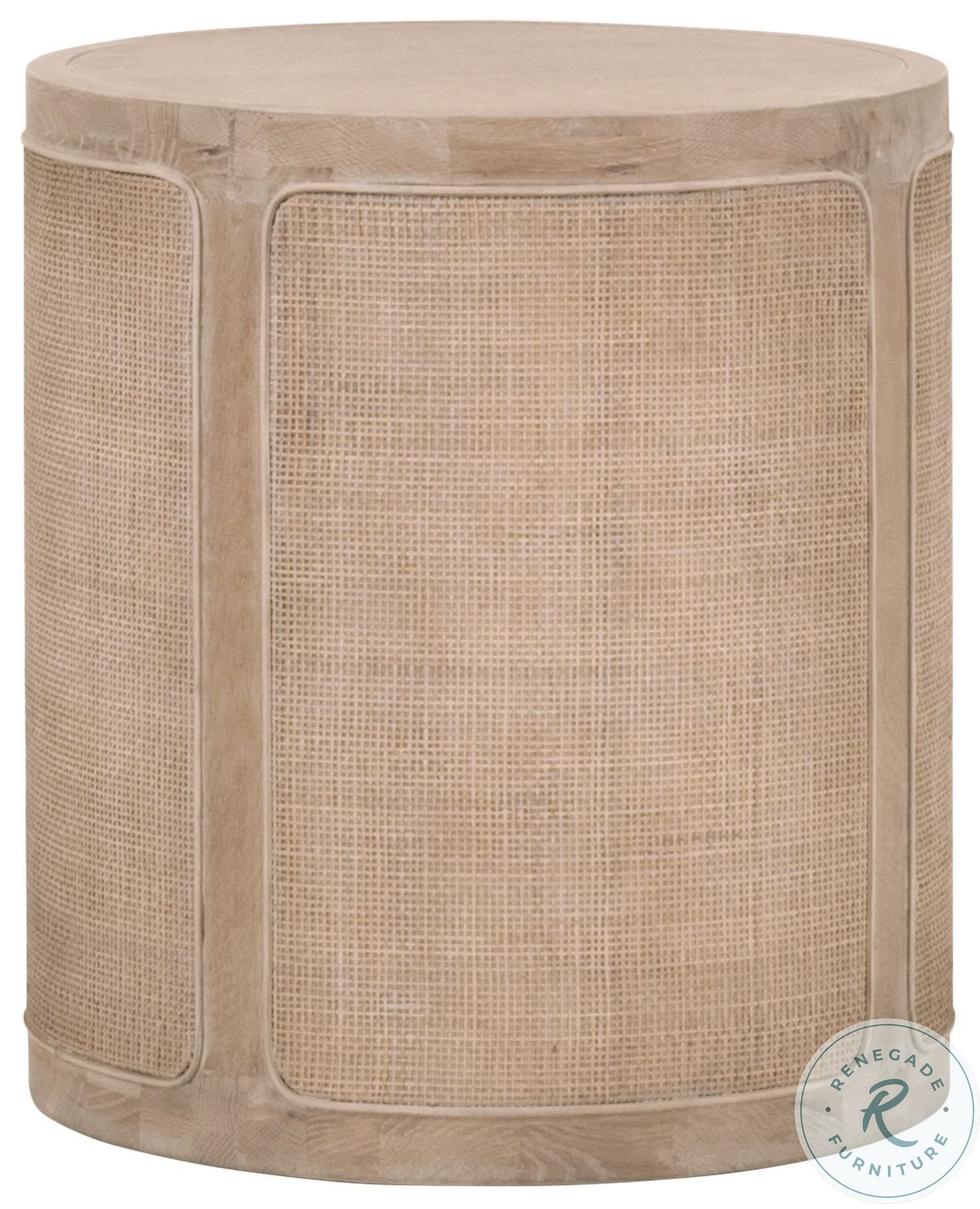 Essentials for Living Cane Smoke Gray Oak End Table