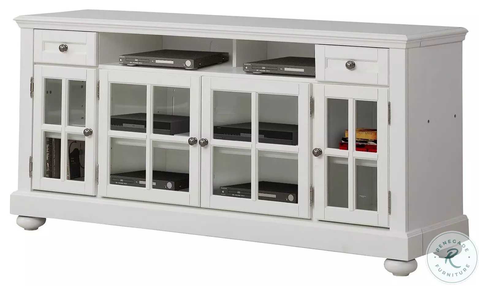 Cape Cod Vintage White 63" TV Console from Parker House | Coleman Furniture