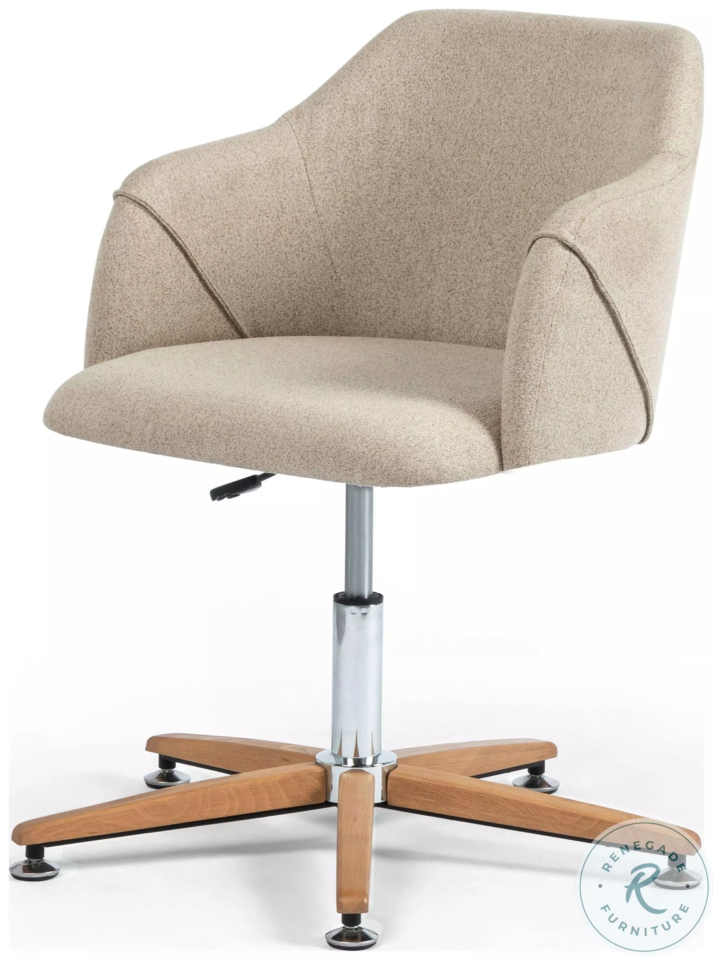 Edna Fedora Oatmeal Desk Chair from Four Hands | Coleman Furniture