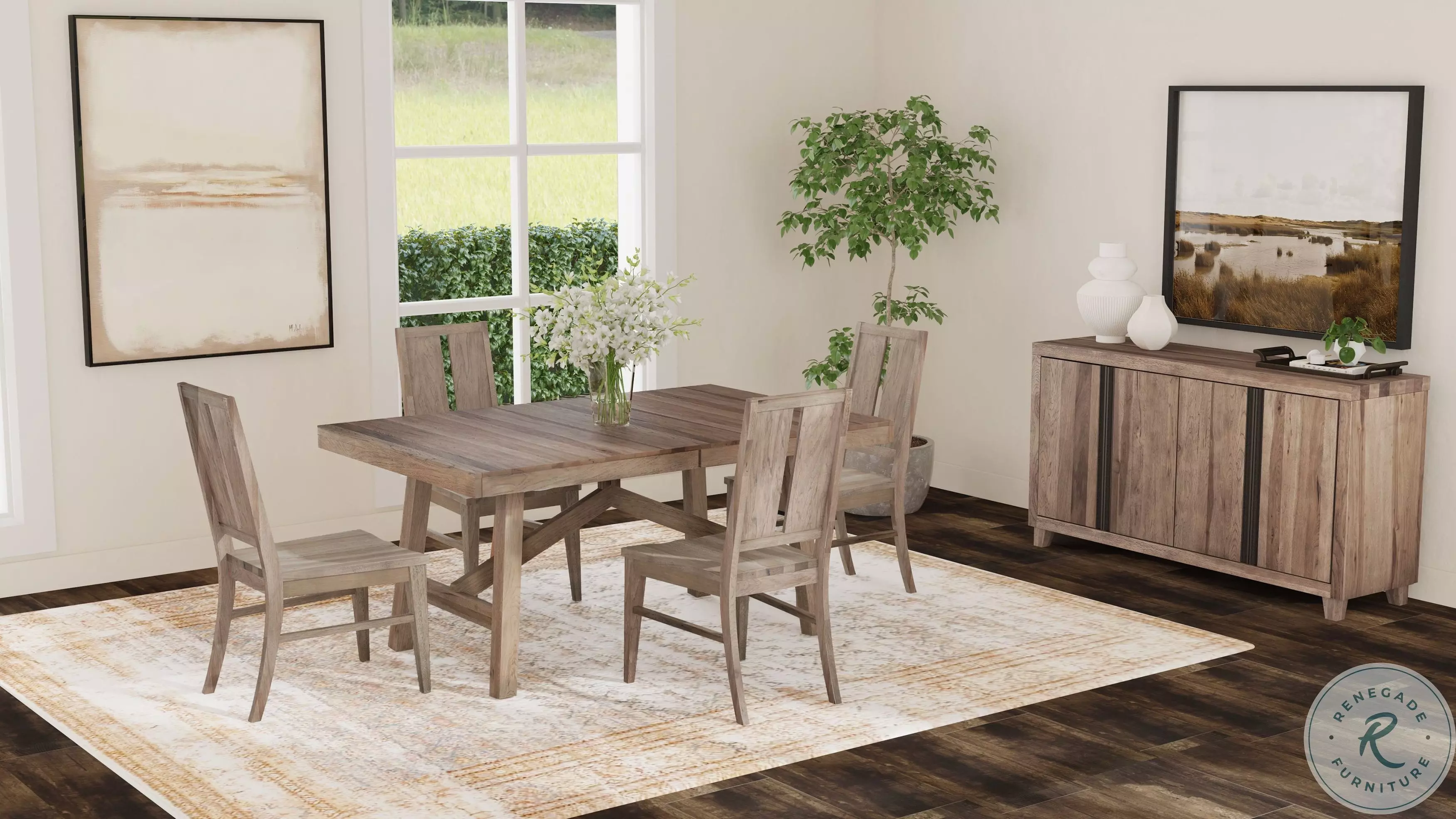 Casual Loft Roasted Hazelnut Extendable Dining Room Set from A-America ...