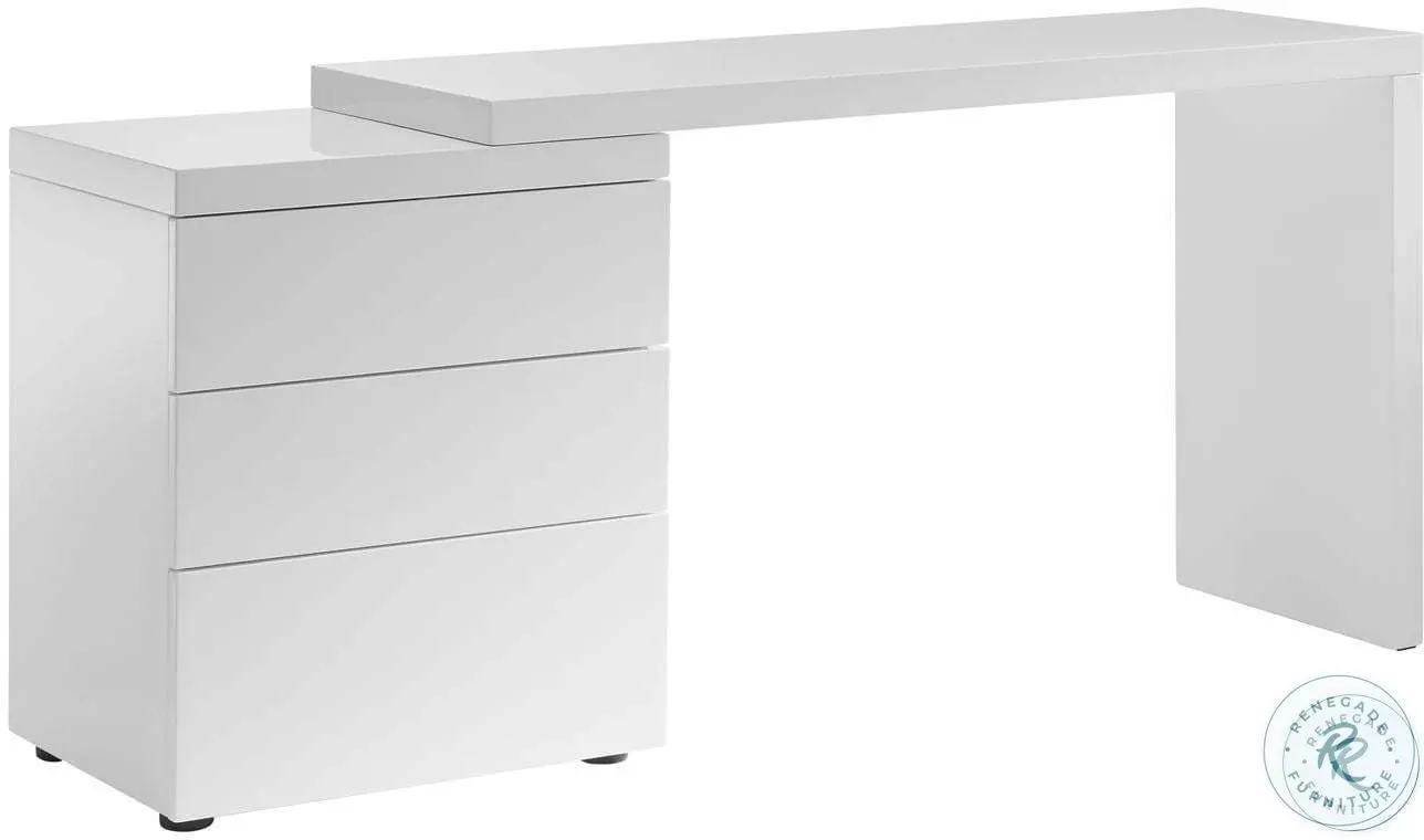 Extendable white desk store