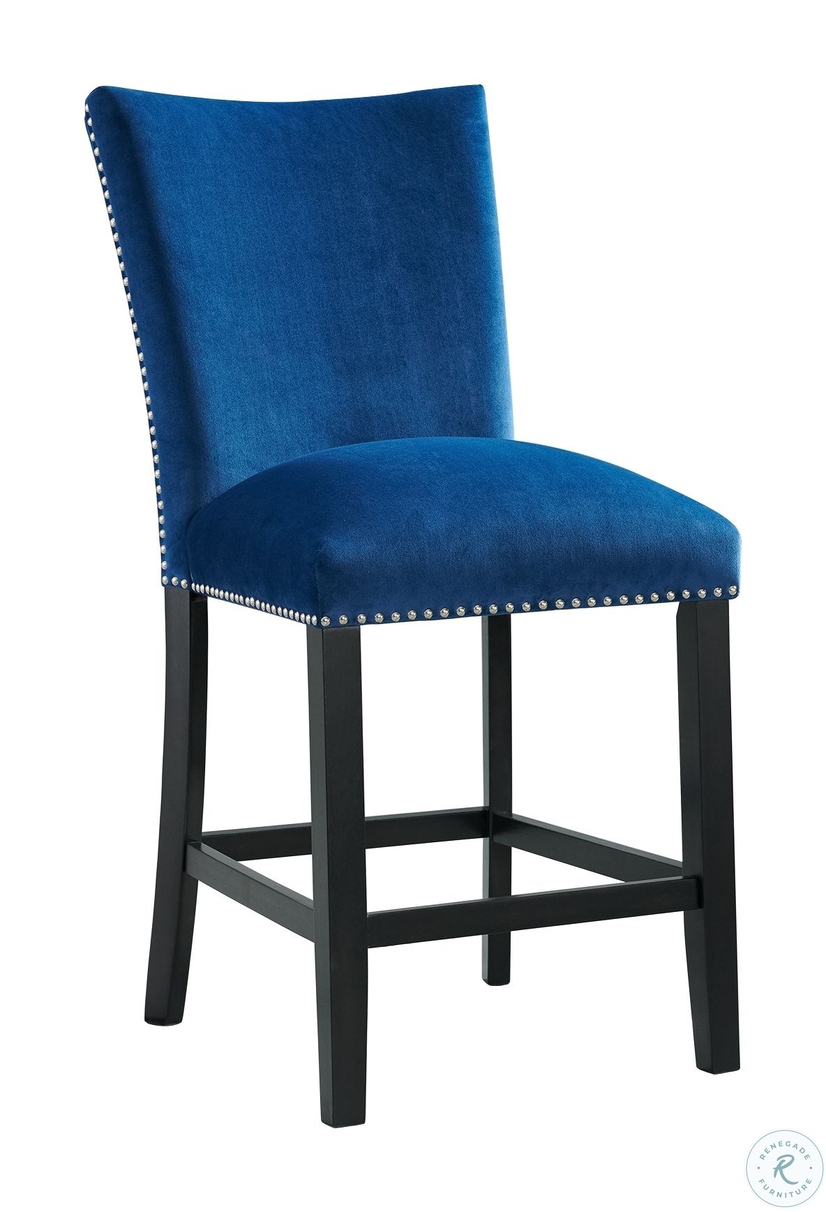 Celine Blue Velvet Counter Height Chair Set of 2 from Picket House ...