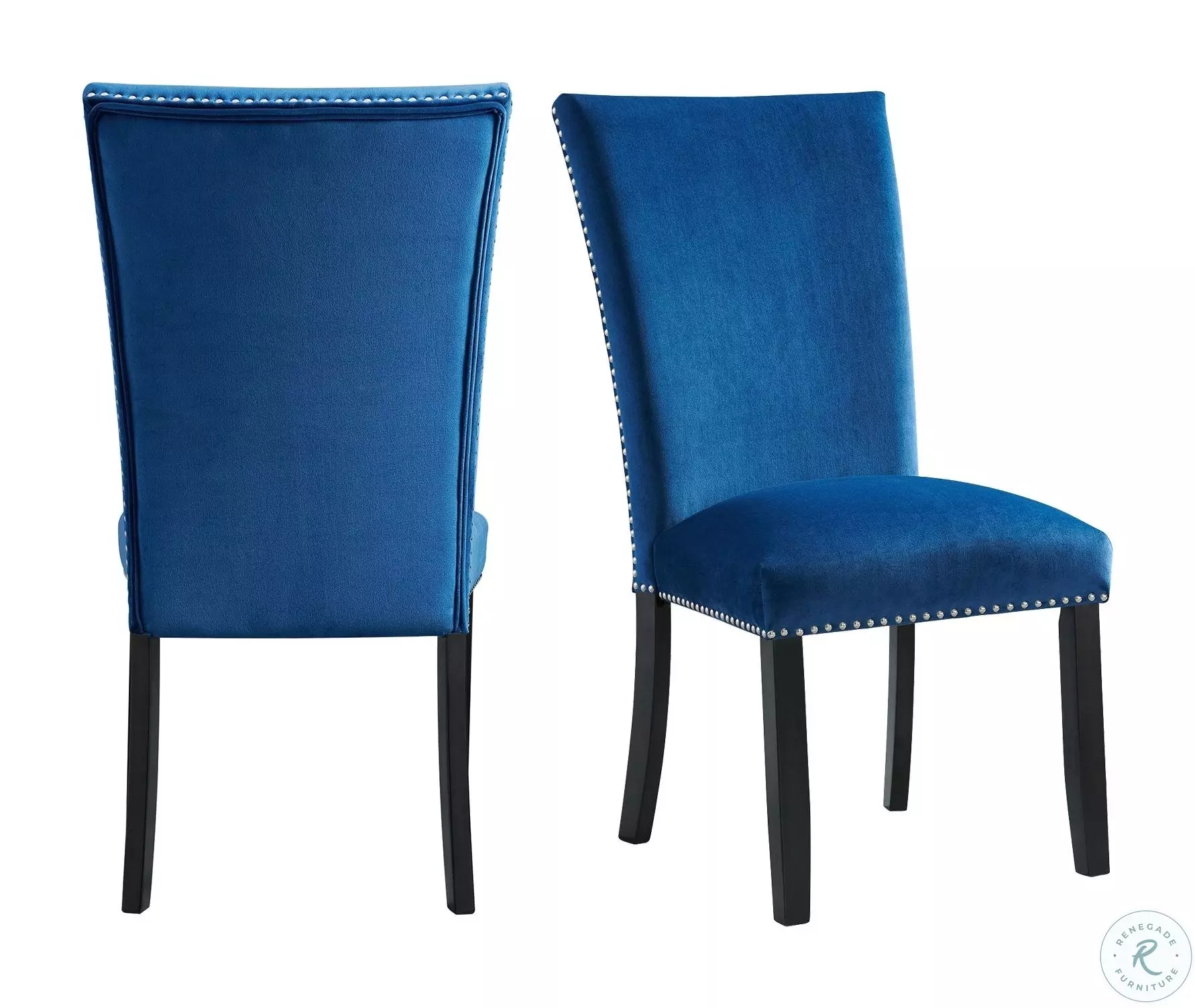 Celine Blue Velvet Side Chair Set of 2 from Picket House Furnishings ...